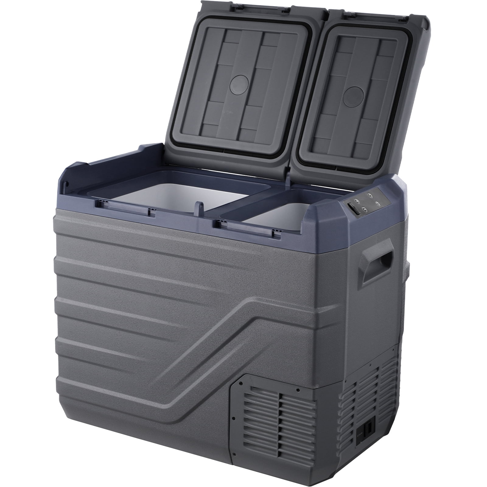 KFFKFF Vehicle Cooler, 12V Dual Compartment Portable Freezer, 40L ...
