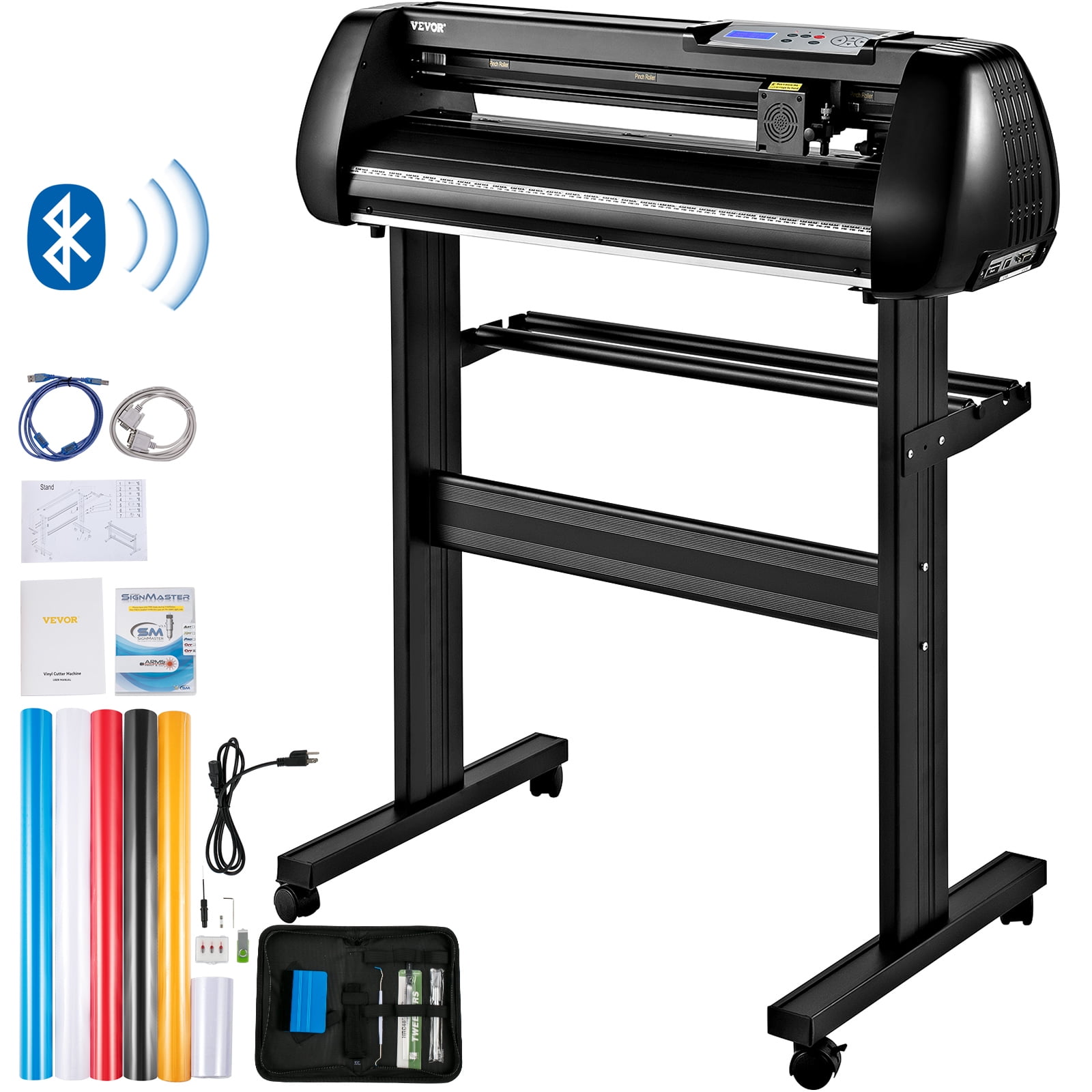 SKYSHALO Vinyl Cutter Machine, 34in Offline Bluetooth Cutting Plotter Machine, 400in/10m Steel ...
