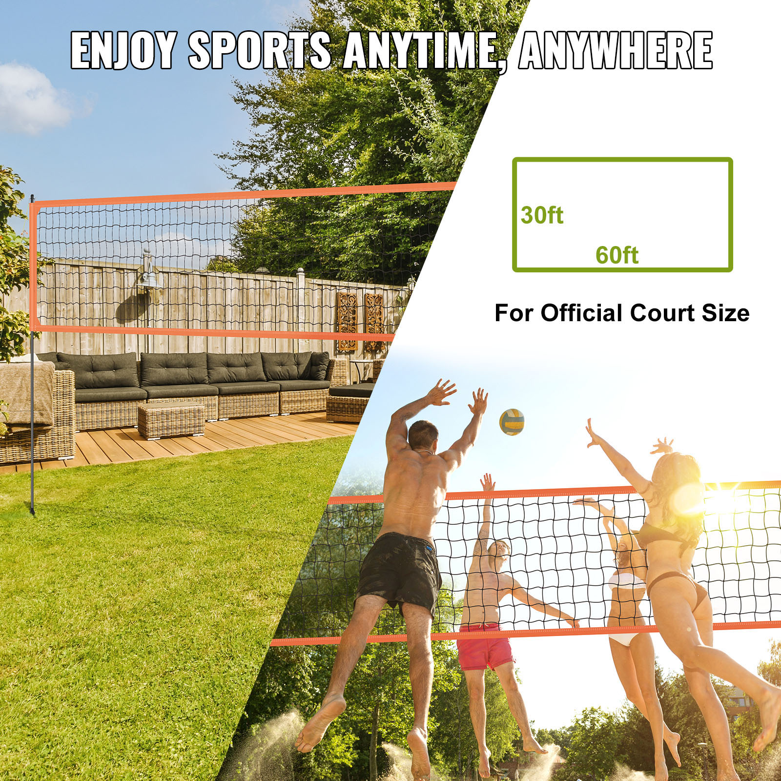 EastPoint Sports Matrix Ball 4 Way Volleyball Set - Walmart.com