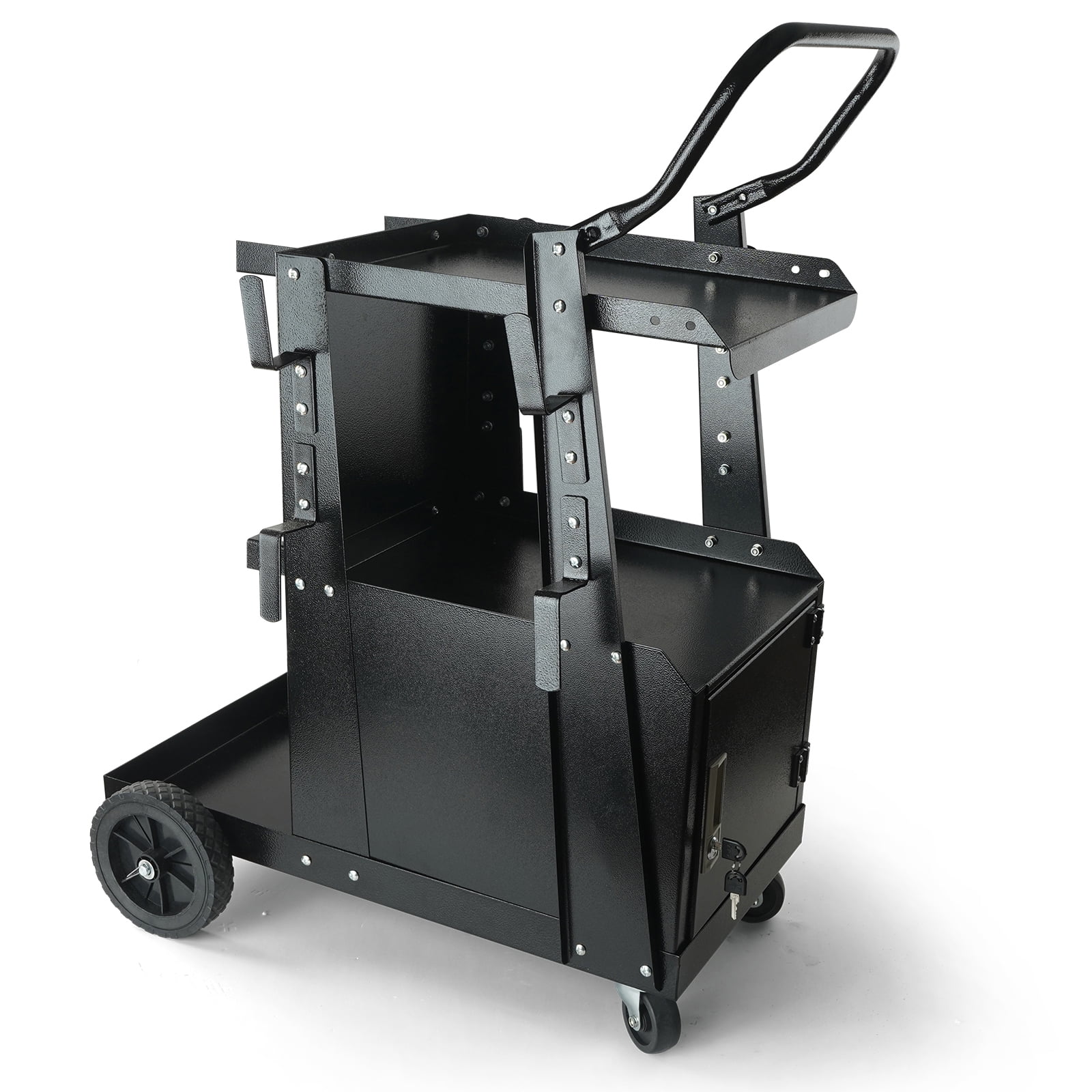 KFFKFF Welding Cart, 2-Tier Welder Cart for TIG MIG Welder and Plasma ...