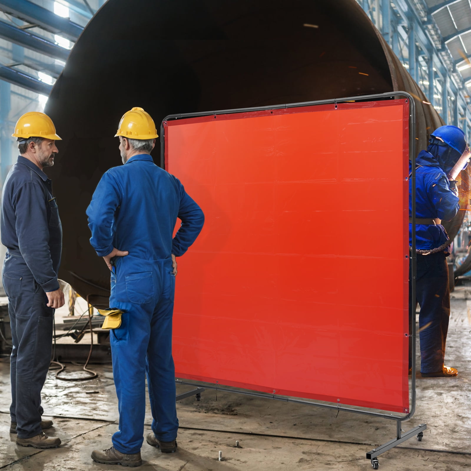 SKYSHALO Welding Curtain Screen, 6' x 6' Hanging Welding Curtain Wall ...