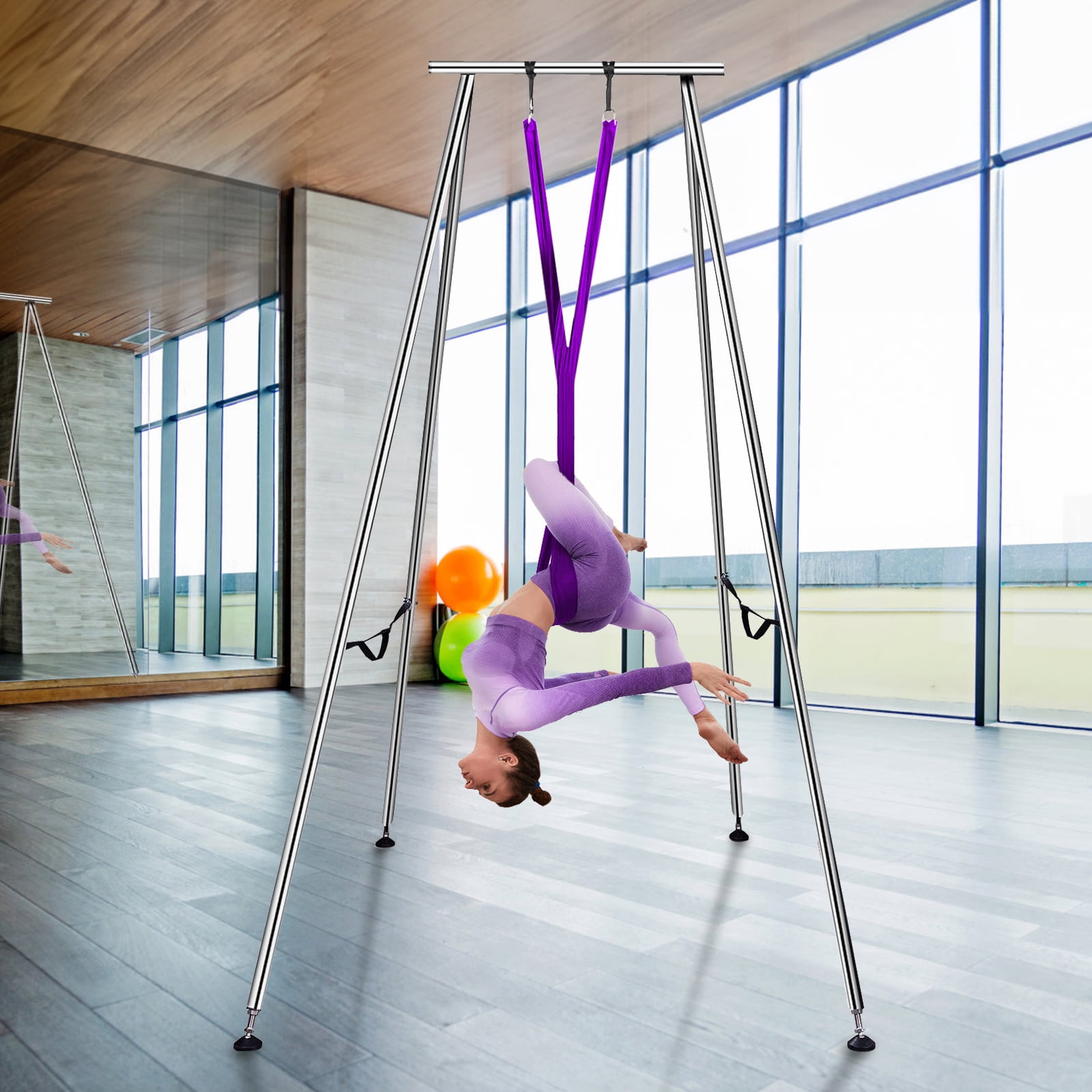 Yanerim Aerial Yoga Swing Set Holds 441lb Capacity Adjustable Swing ...