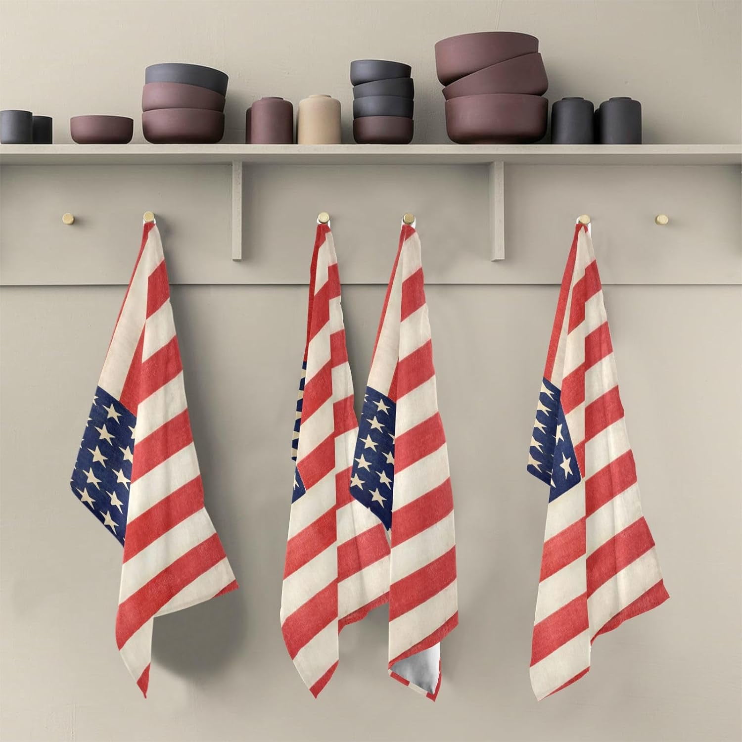 SKYSONIC 1 Pack The Thirty Six Star Flag America Kitchen Towels Soft ...