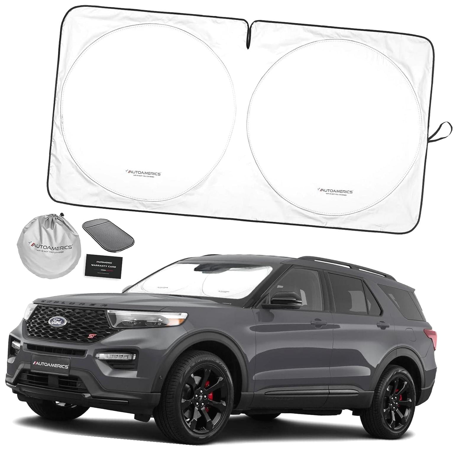 SKYSONIC 1-Piece Windshield Sun Shade Standard Silver Foldable Car ...