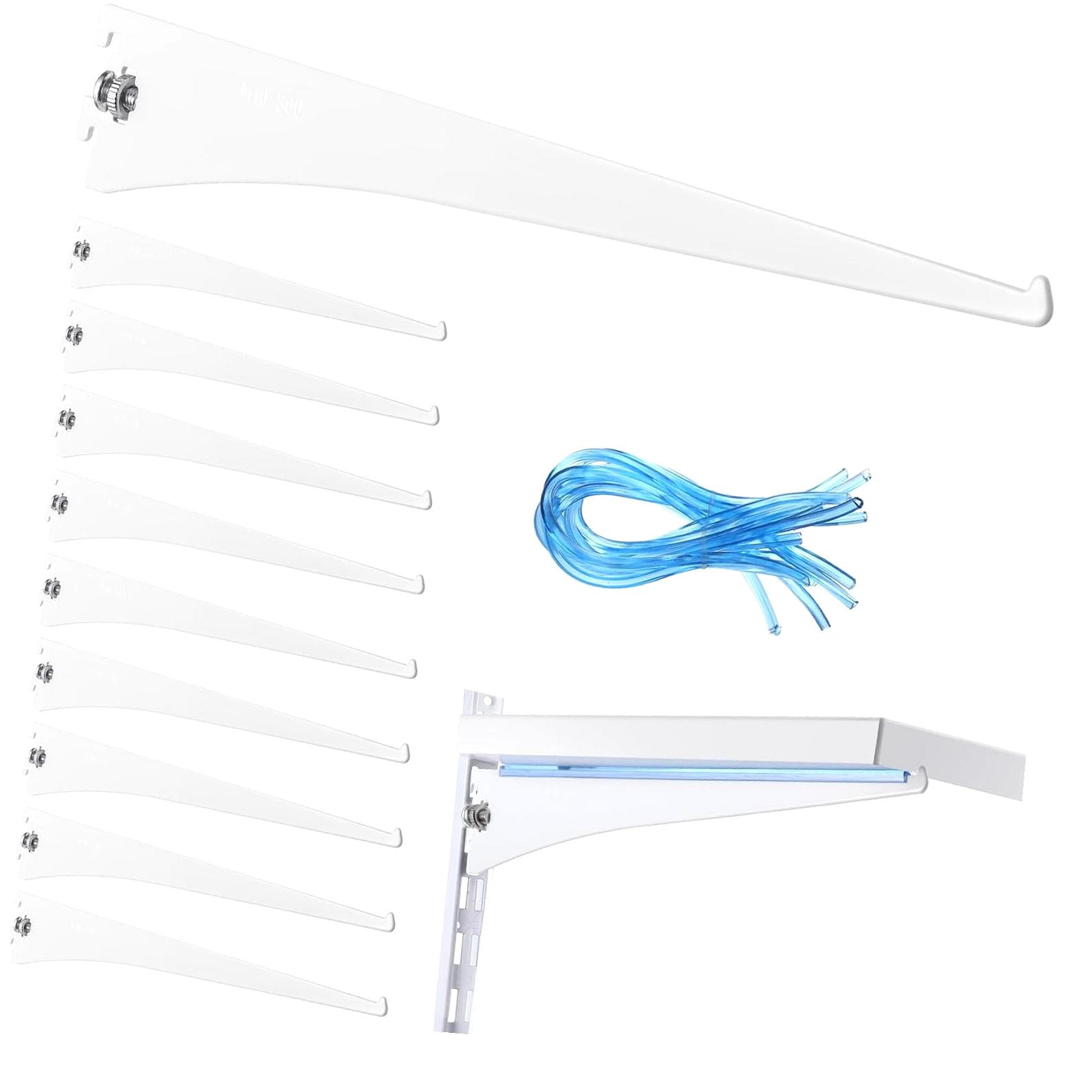 SKYSONIC 10 Pack Adjustable Shelving Brackets Single Track Twin Track ...