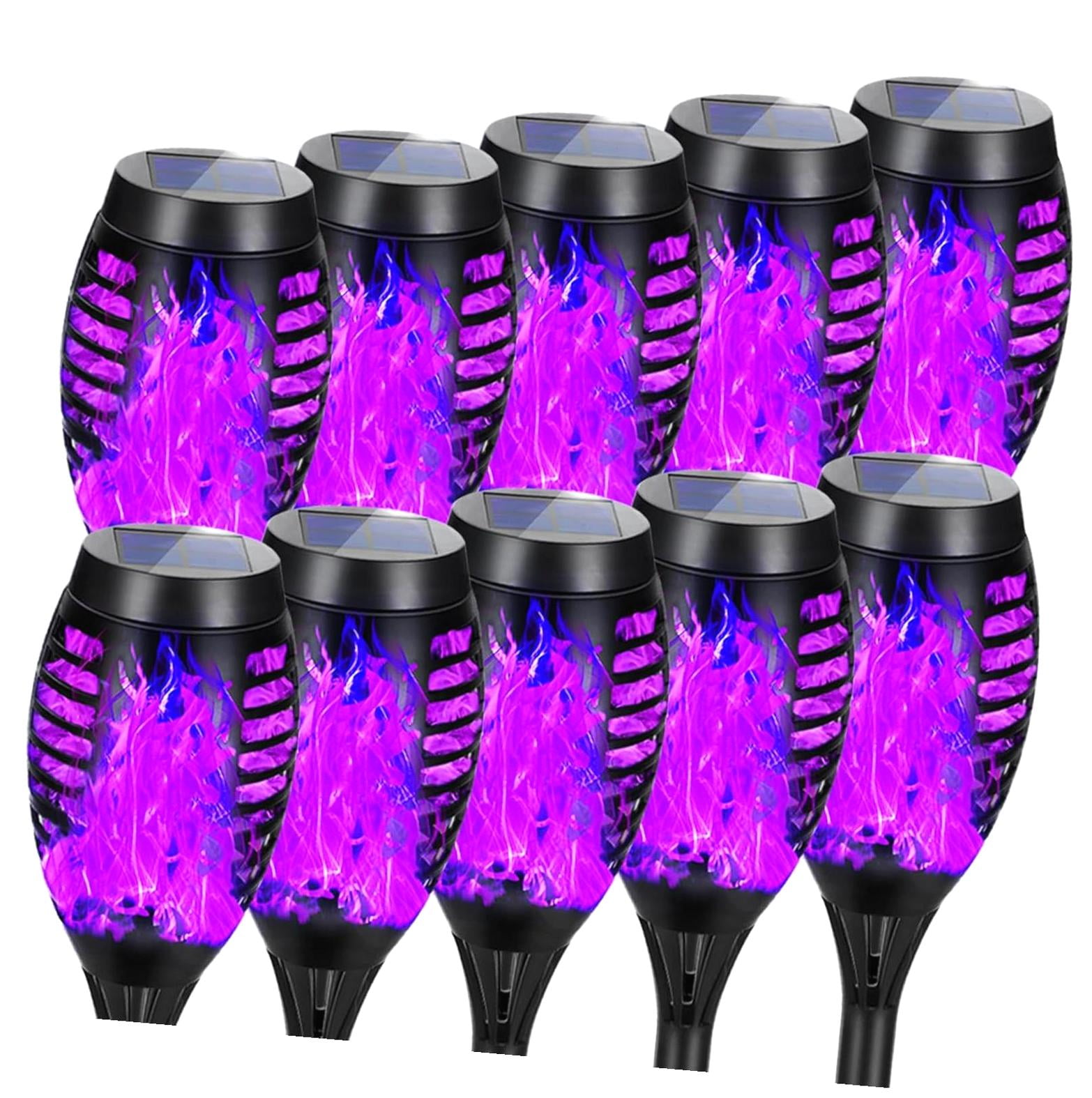 SKYSONIC 10 Pack Solar - Flickering Flame Effect, Solar Garden Lights ...