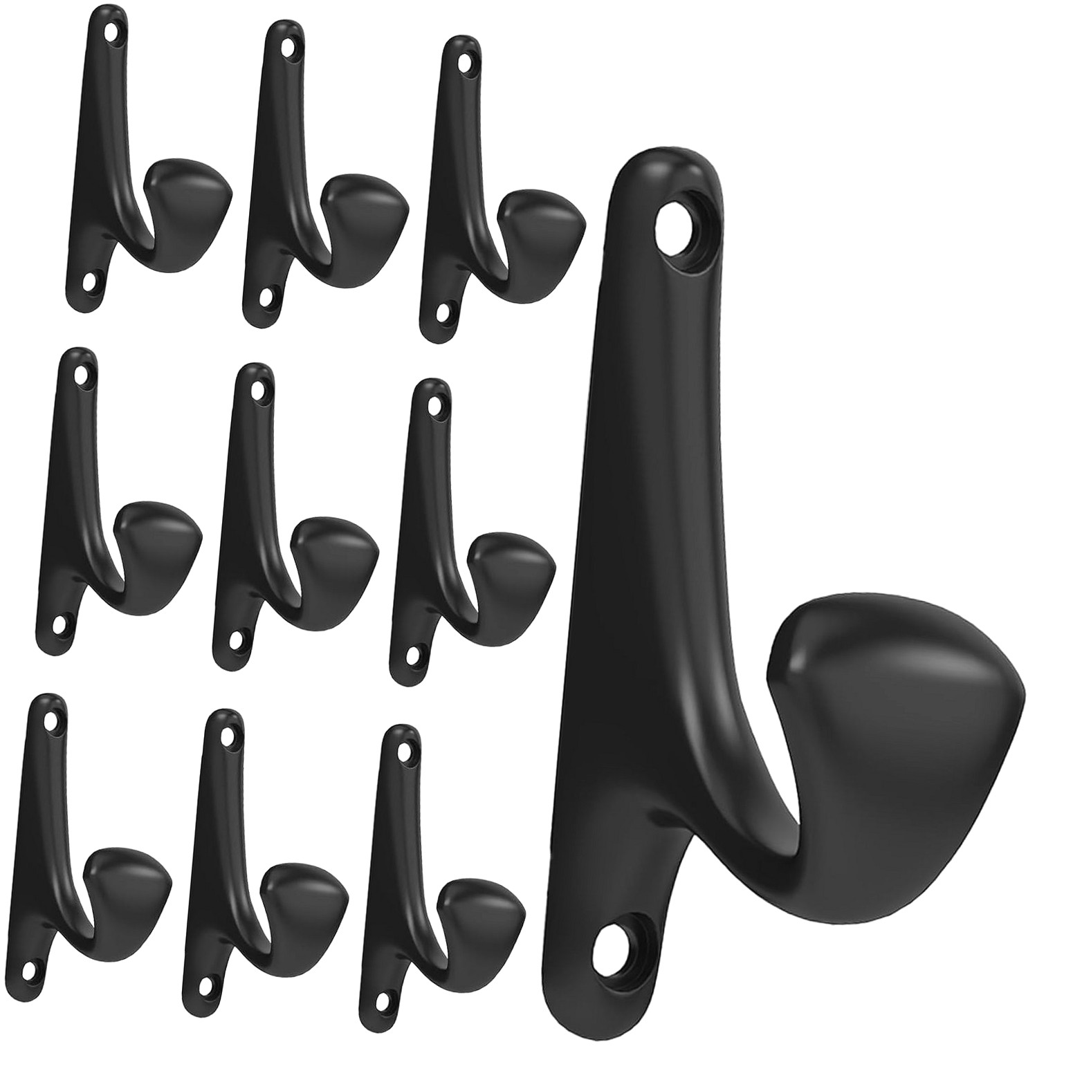 SKYSONIC 10 Pack Wall for Hanging, Metal Double Coat Wall Mount ...
