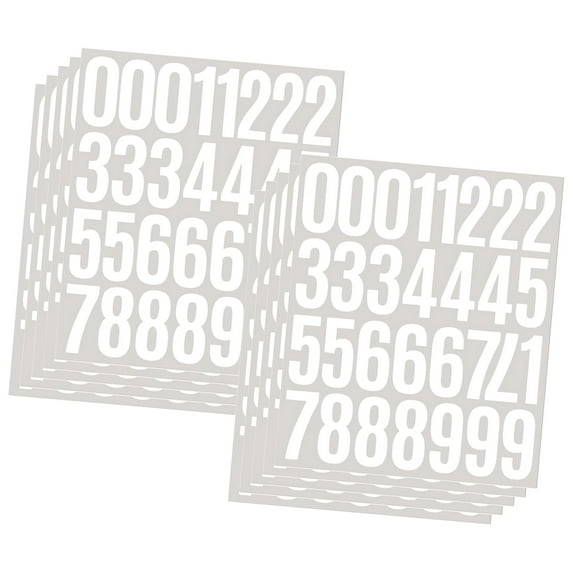 SKYSONIC 10 Vinyl Mailbox Number Stickers Self-Adhesive Address Labels ...