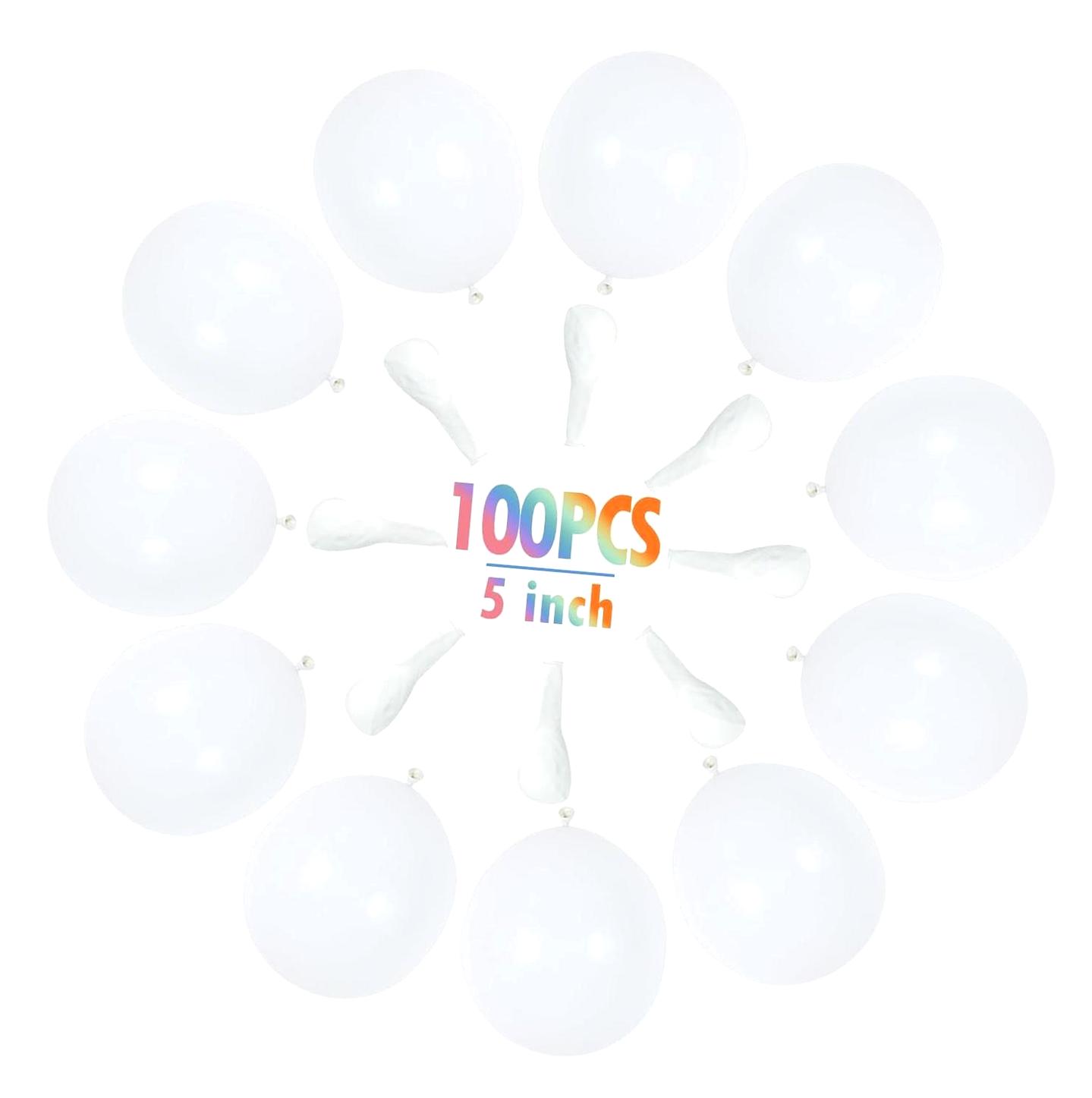SKYSONIC 100 Count 5 Inch Multicolored Balloons, Assorted Pastel Mini ...