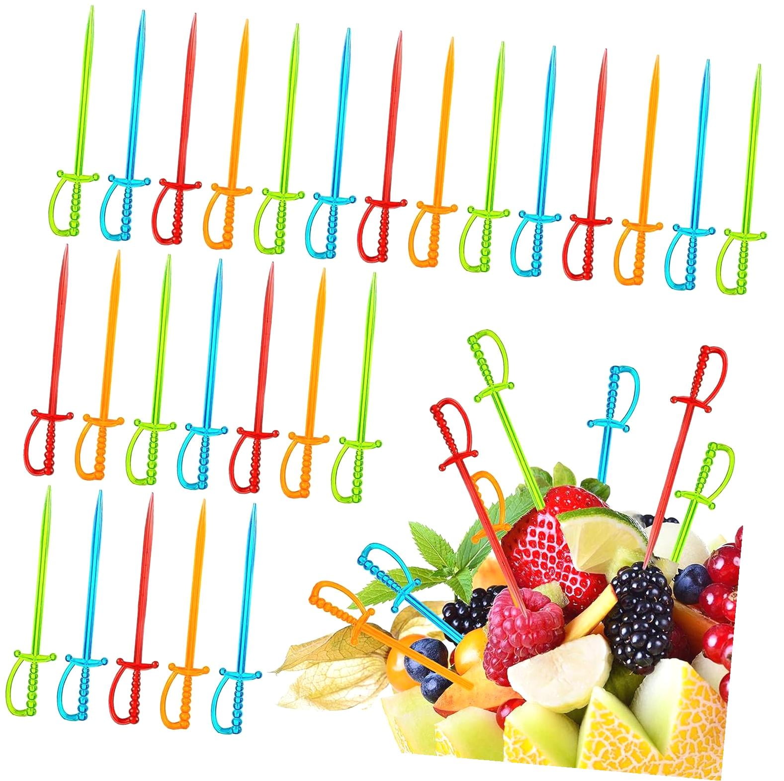 SKYSONIC 1000 Count Plastic Cocktail Sword Picks Bulk Assorted Fruit ...