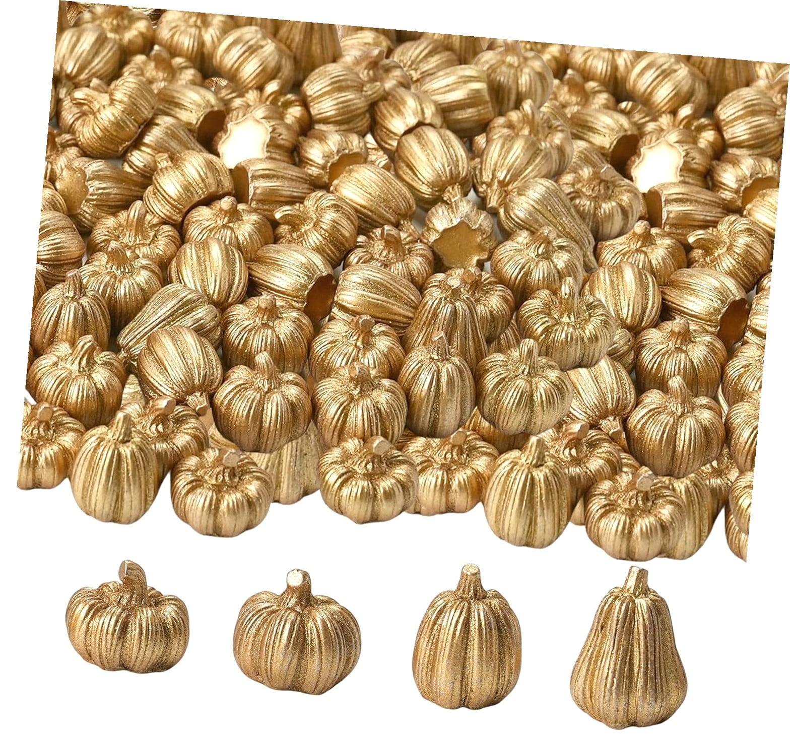 SKYSONIC 100Pcs Pumpkins for Crafts, Small Pumpkin in Bulk, Artificial ...