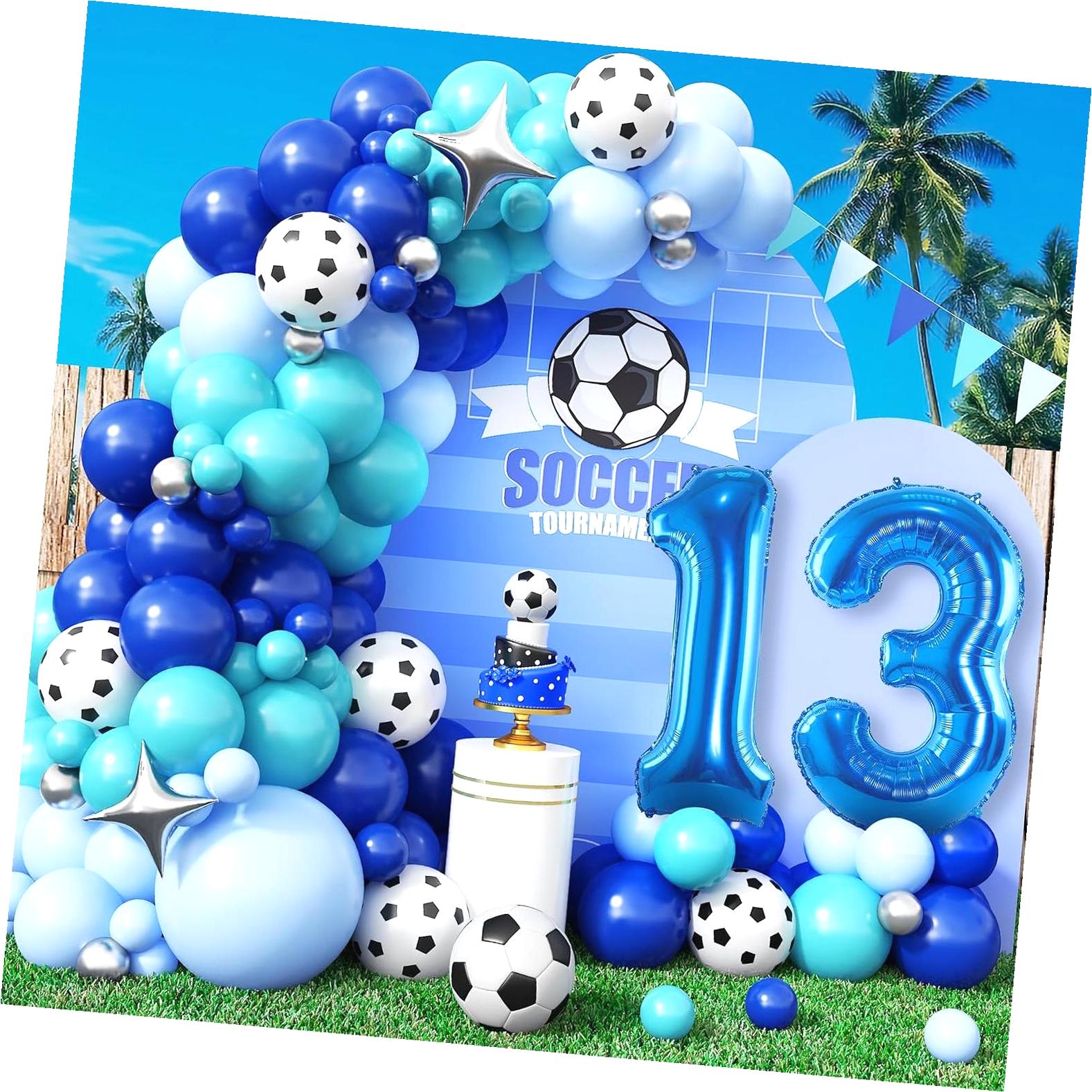 SKYSONIC 10th Birthday Soccer Party Decoration for Boys, 10th Soccer ...