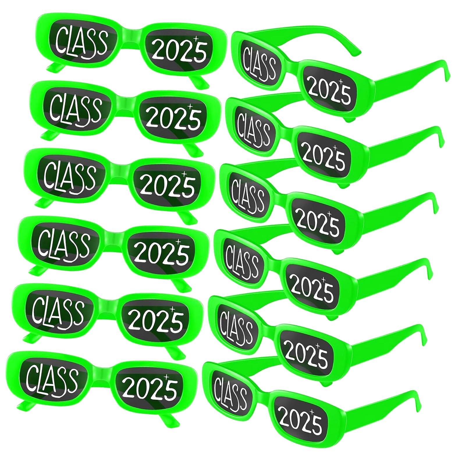 SKYSONIC 12 Pcs 2025 Graduation Glasses Class of 2025 Sunglasses Bulk ...