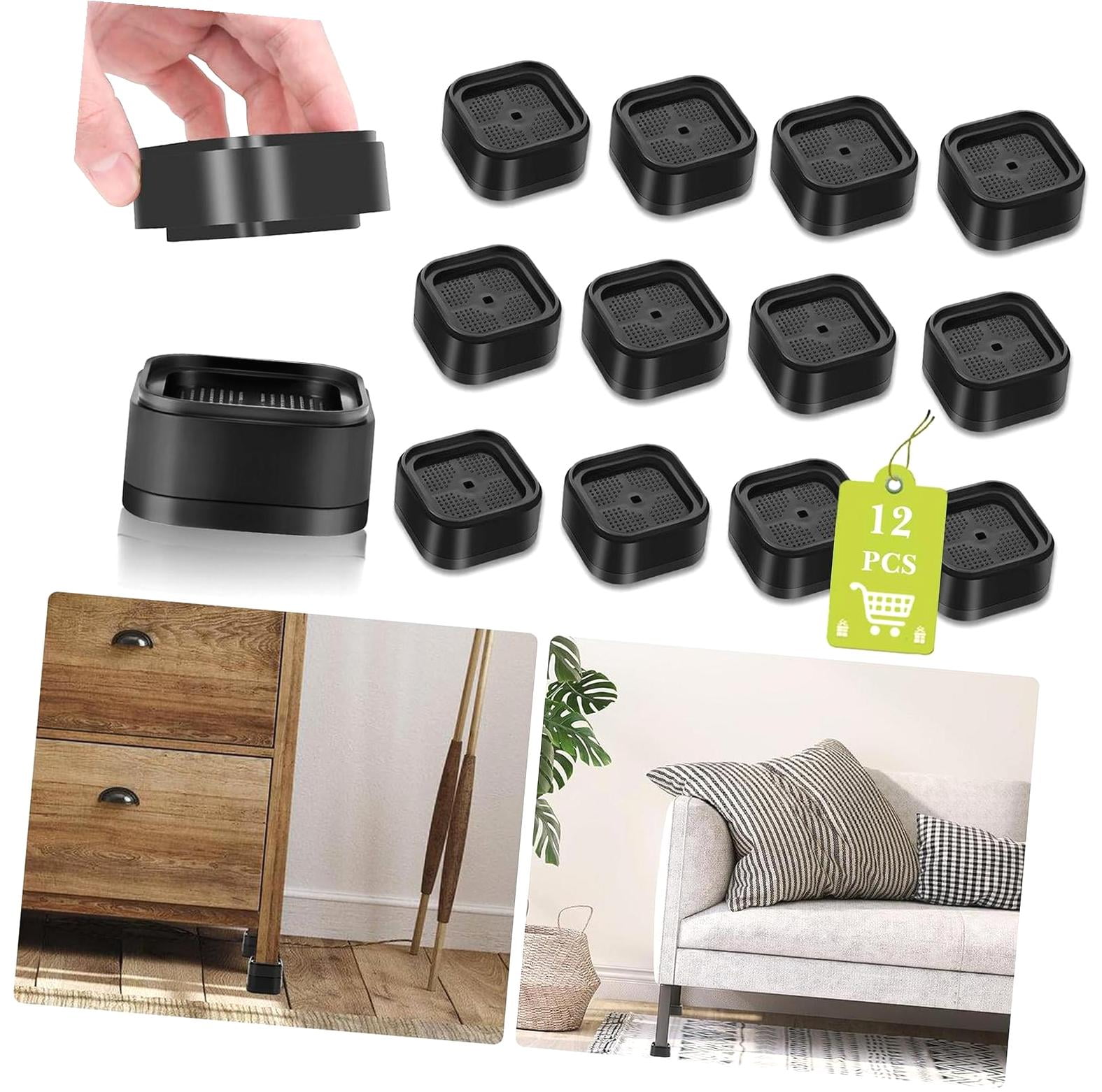 SKYSONIC 12-Piece Furniture Elevators, 1, 2, or 3 Inches, Adjustable ...