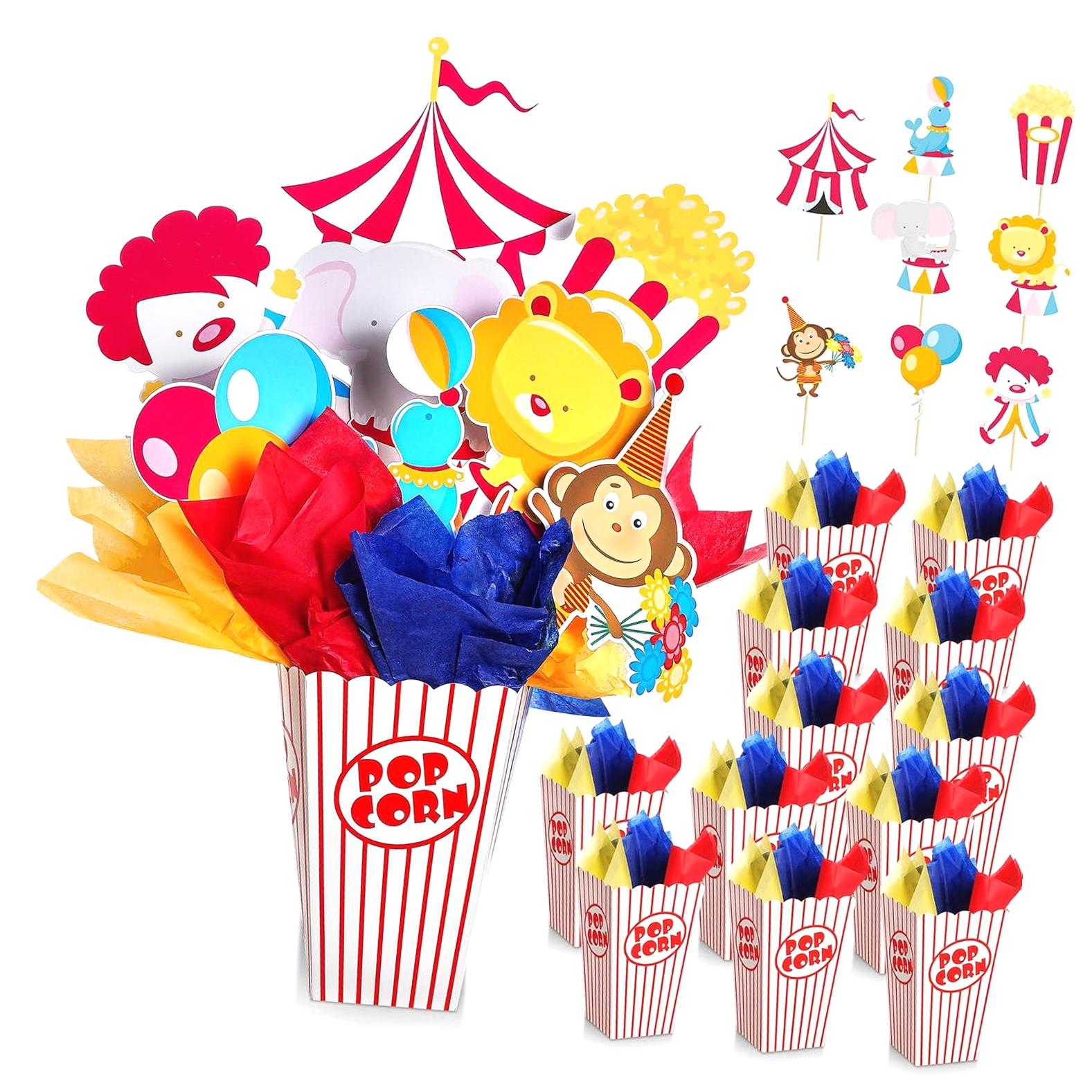 SKYSONIC 12 Sets Circus Carnival Party Centerpieces Decorations Circus ...