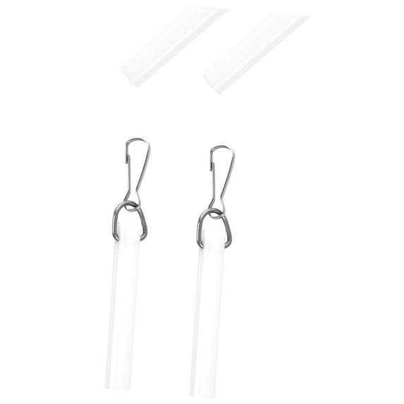 SKYSONIC 12 inch Curtain Pull Wand, White Curtain Pull Rod with Handle ...