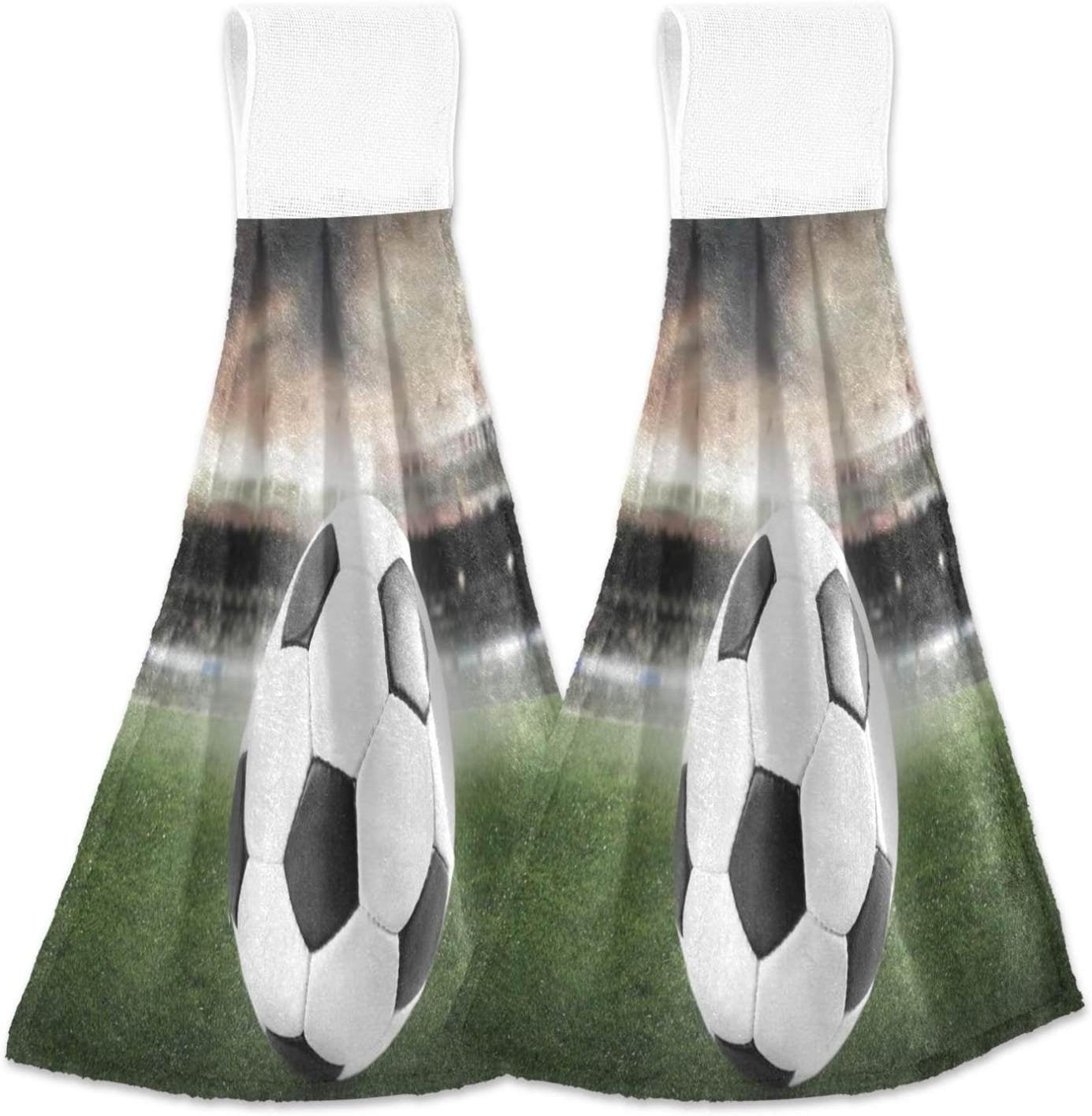 SKYSONIC 12"x17" Hanging Kitchen Hand Towels Dishcloths Sets with Loop ...