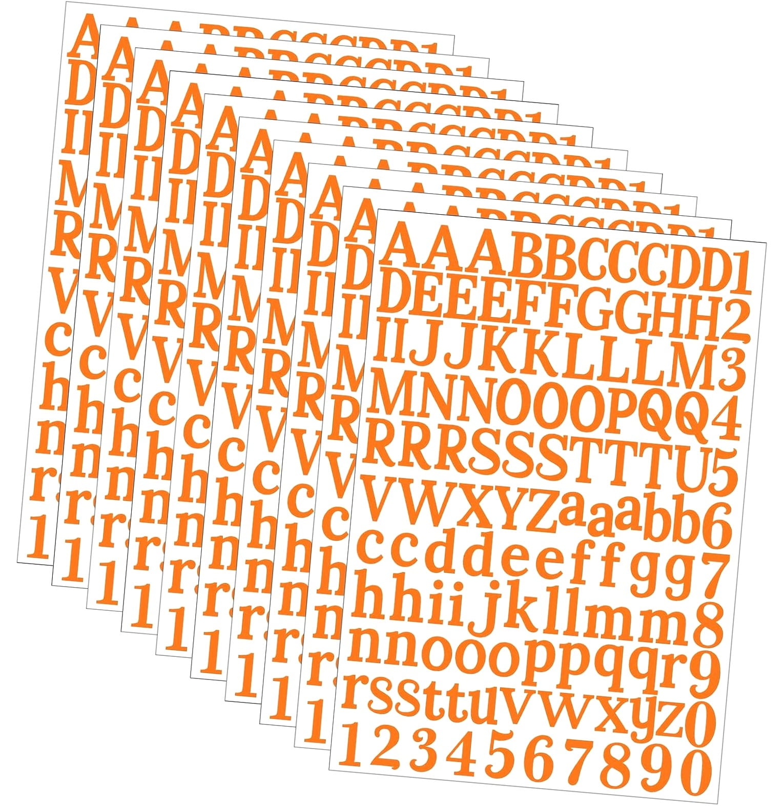 SKYSONIC 1210 pieces 10 Letter Stickers, Vinyl Self-Adhesive Alphabet ...