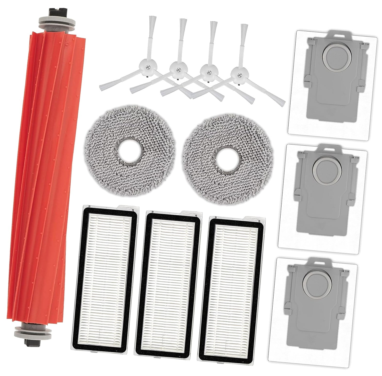 SKYSONIC (13 Pack) with , Filters, MaxV, Plus Robot Vacuum, 1 Roller , 4 White Side , 3 Dust ...