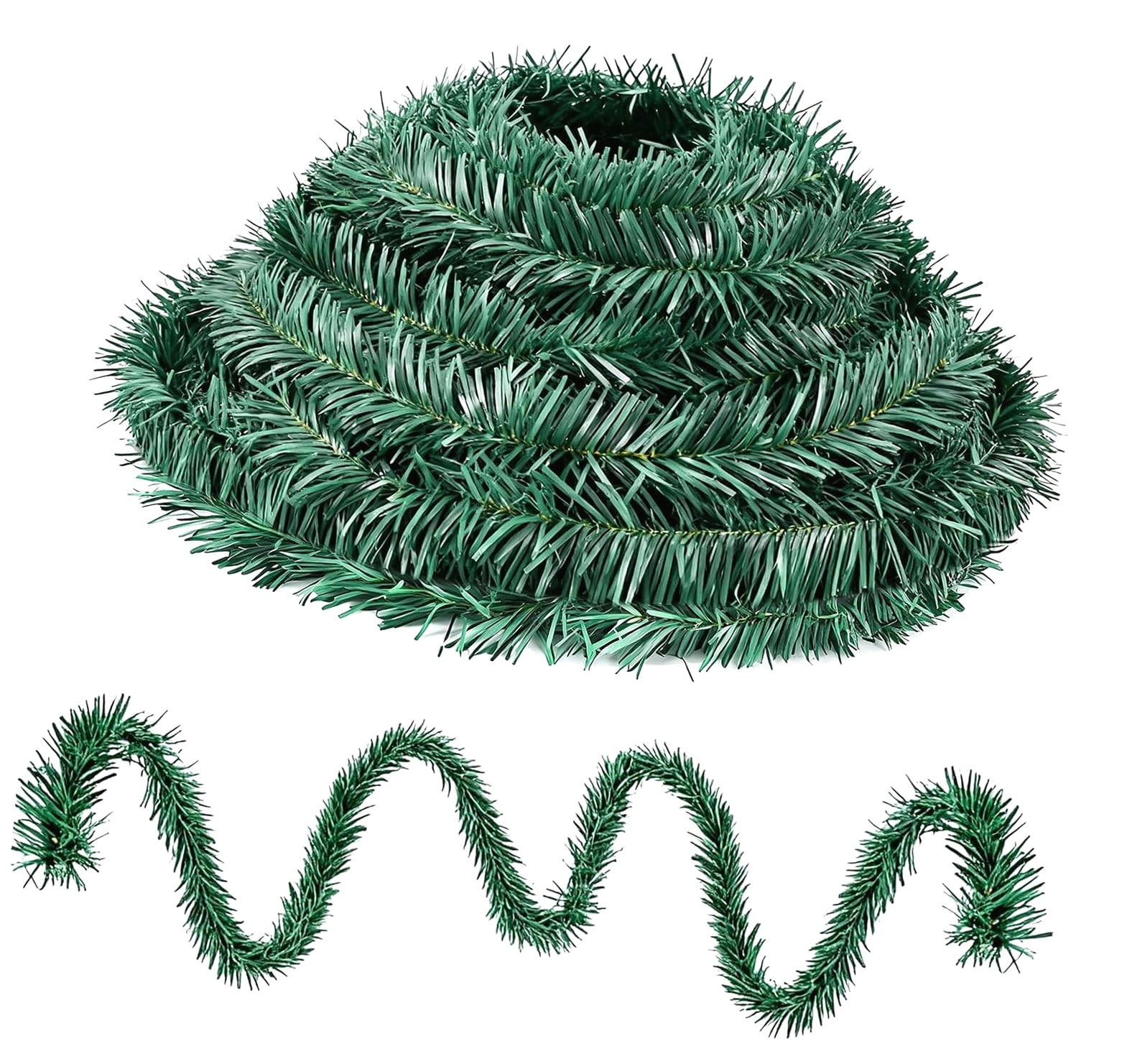 SKYSONIC 150 Ft Christmas Artificial Pine Garlands Pine Greenery Roping ...