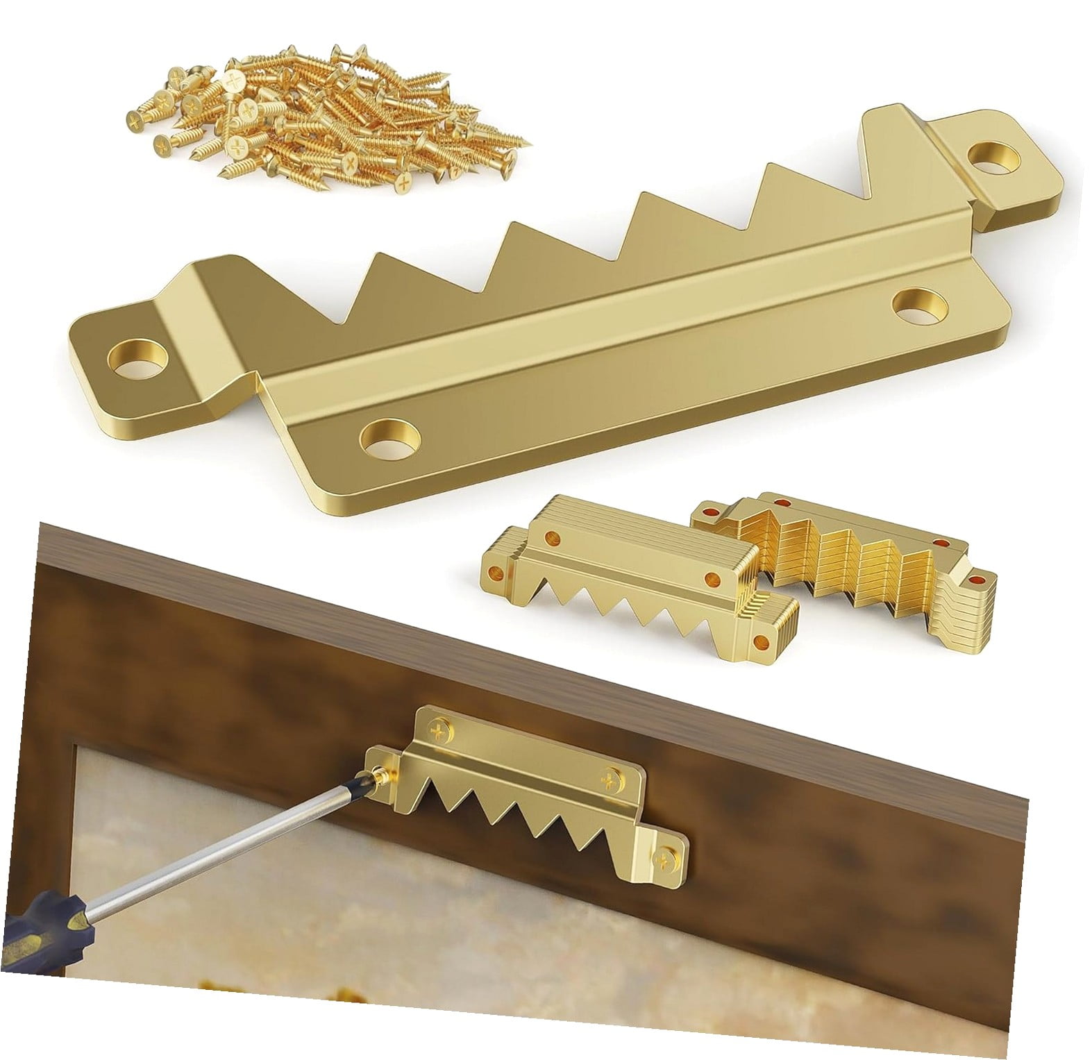 SKYSONIC 15PCS Sawtooth Hangers, Hanging With Screws, Large Saw Toothed ...
