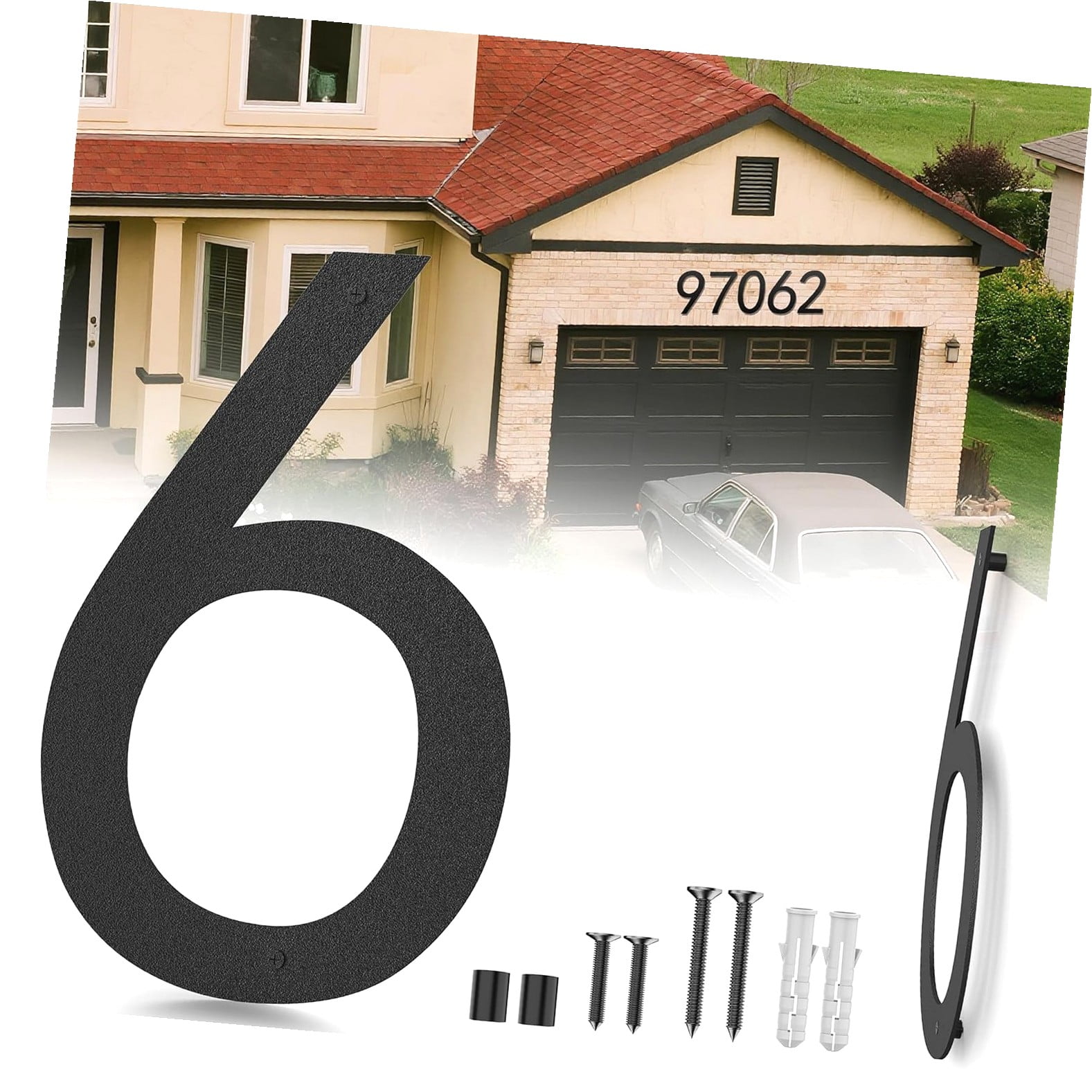 SKYSONIC 16-Inch Large House Numbers, Matte Metal Address Numbers with ...