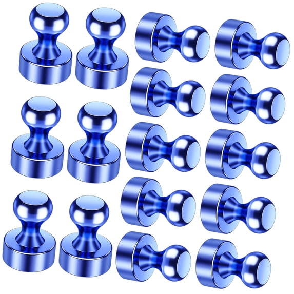 SKYSONIC 16 Pack Blue Fridge Magnets, Refrigerator Whiteboard Magnets ...
