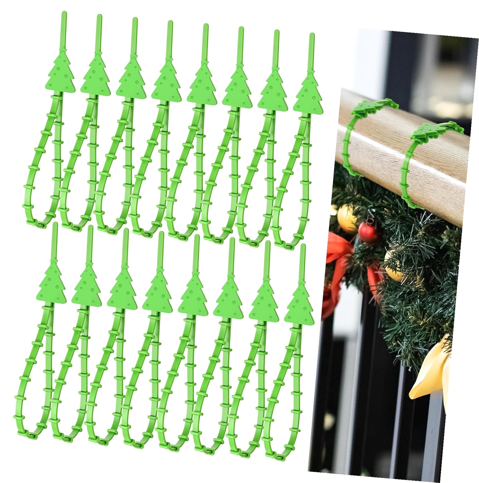 SKYSONIC 16 Pcs 11.8 Inch Christmas Garland Ties Garland Tie for Mantle ...