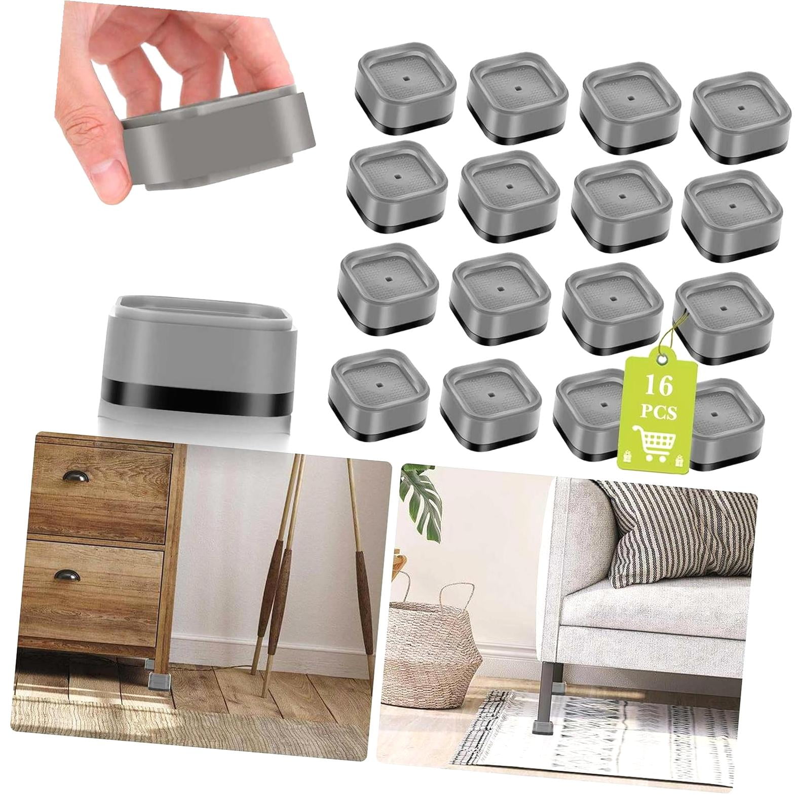 SKYSONIC 16-Piece Furniture Elevator Set, 1, 2, or 3 Inch, Adjustable ...