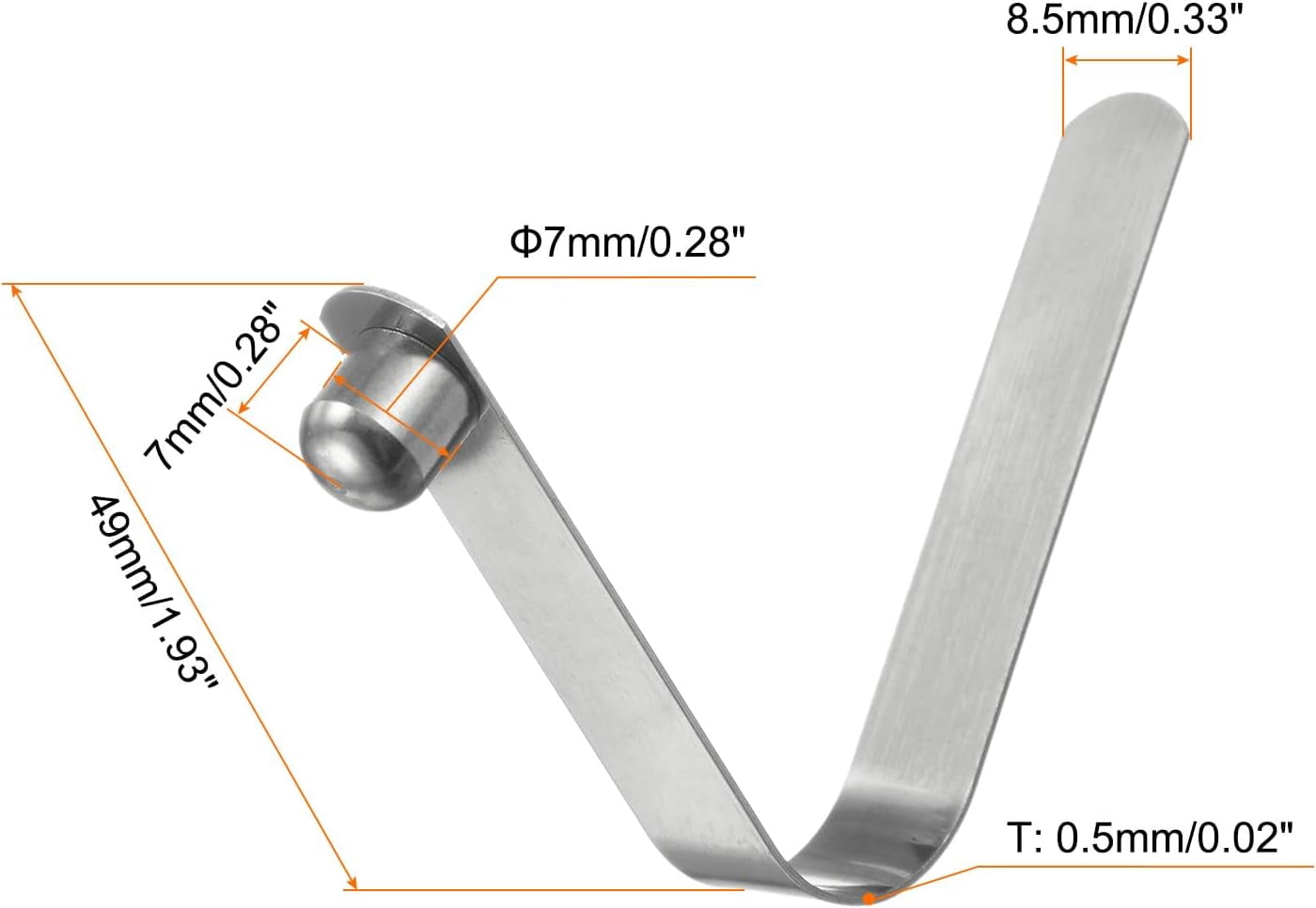 SKYSONIC 16-Piece Single Button Kayak Paddle Snap Spring Clips ...