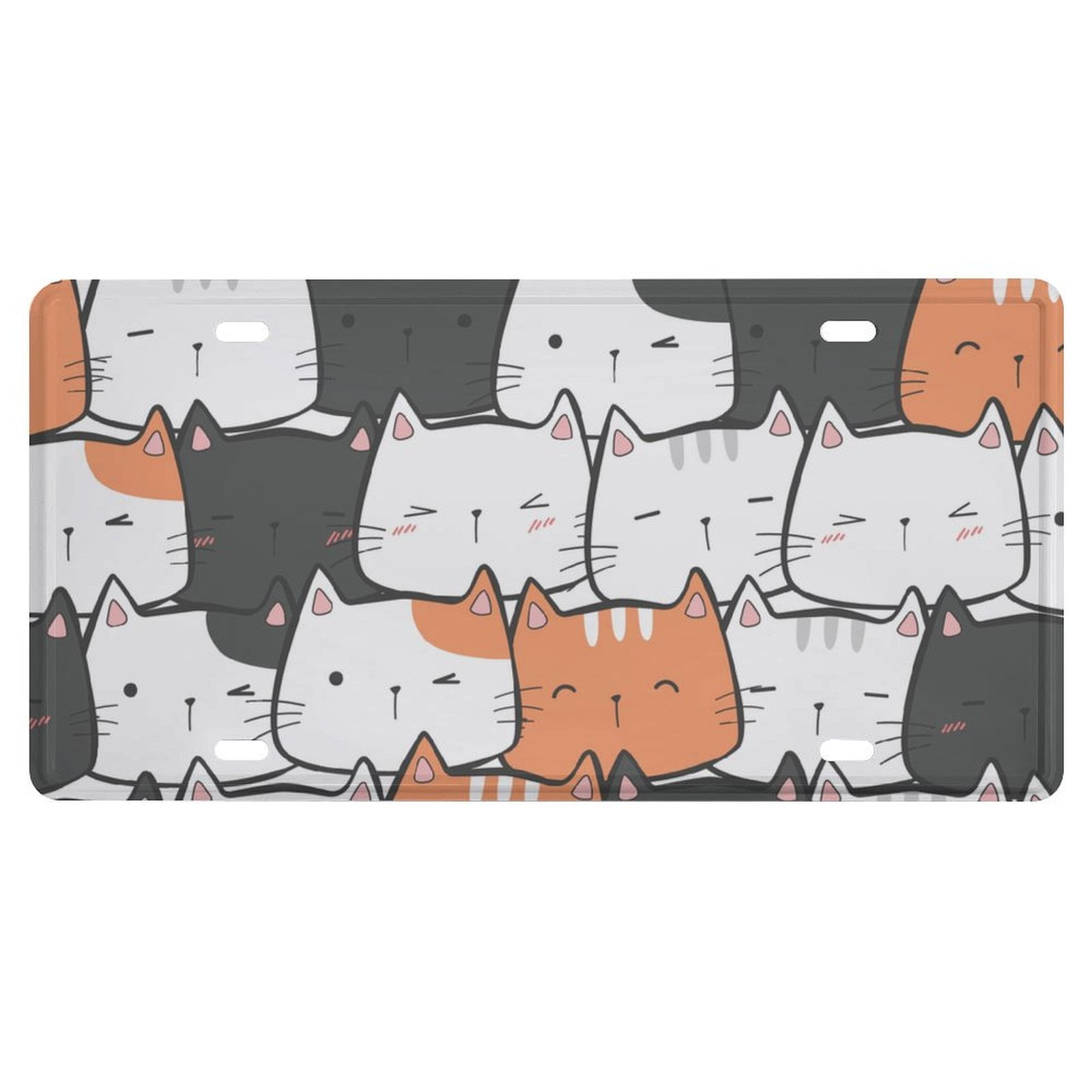 SKYSONIC 1PCS License Plate Covers, Cute Adorable Pastel Little Kitty ...