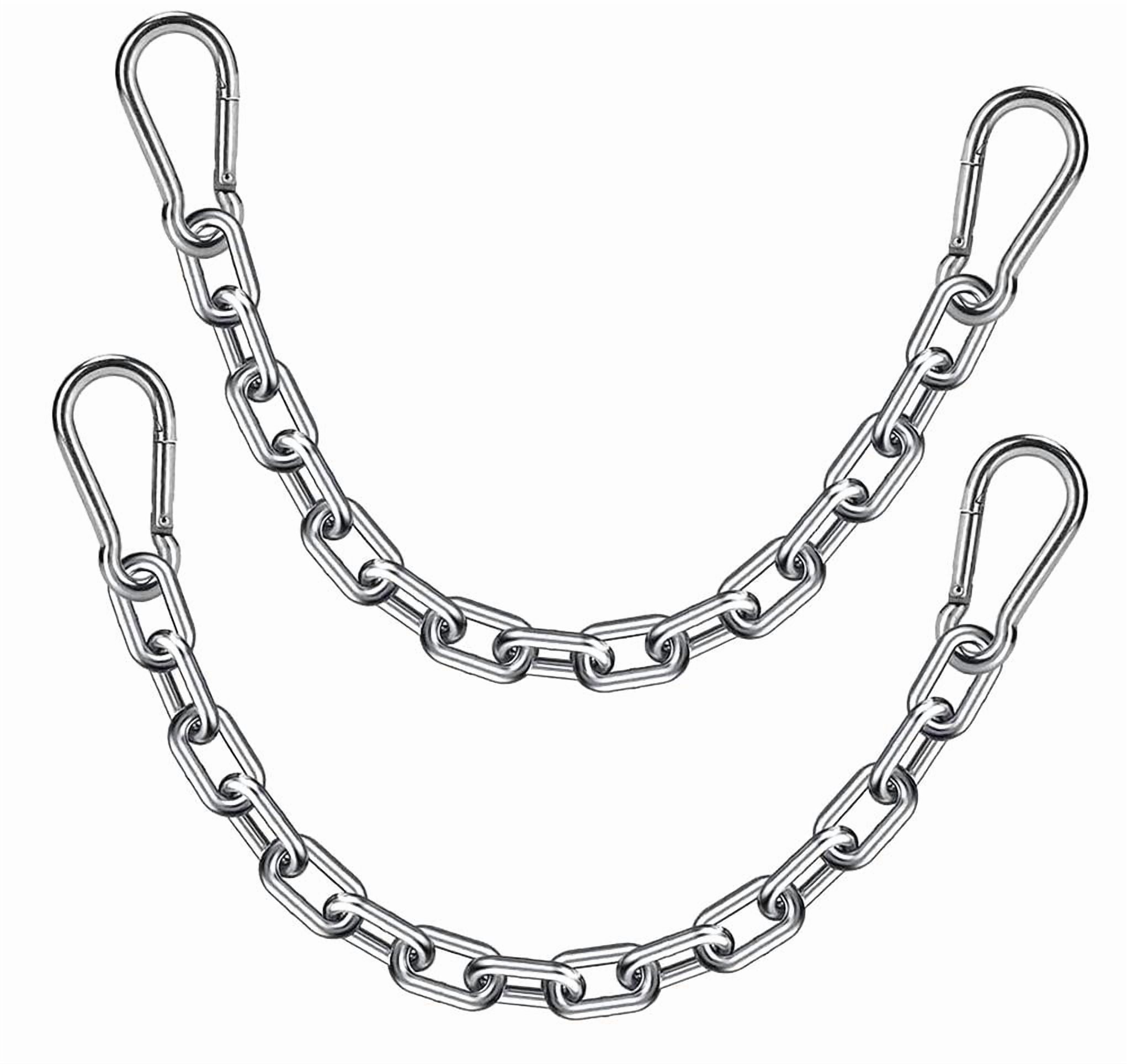 SKYSONIC 2 Boxing Chains and 4 Steel Components, Hanging Chair Chain Set for Indoor Playground ...