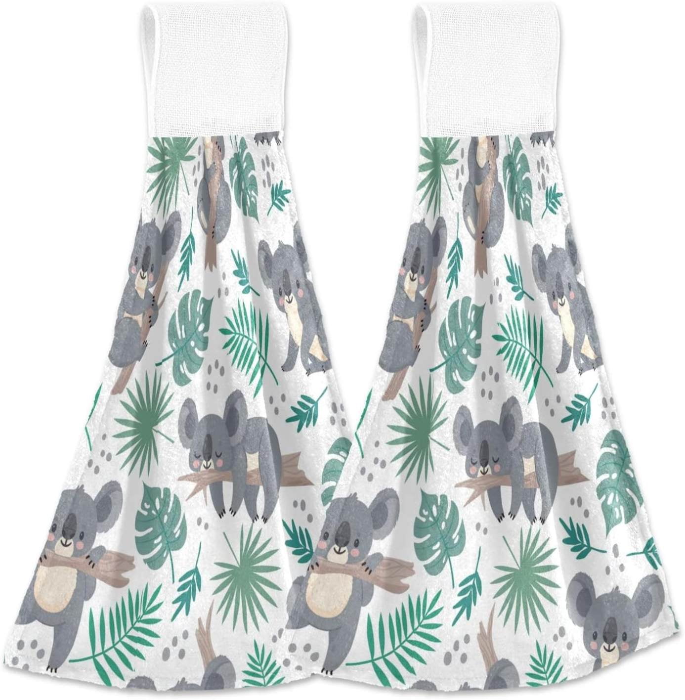SKYSONIC 2 PCS Koalas Cute Australian Bears and Tropical Leaves Kitchen ...