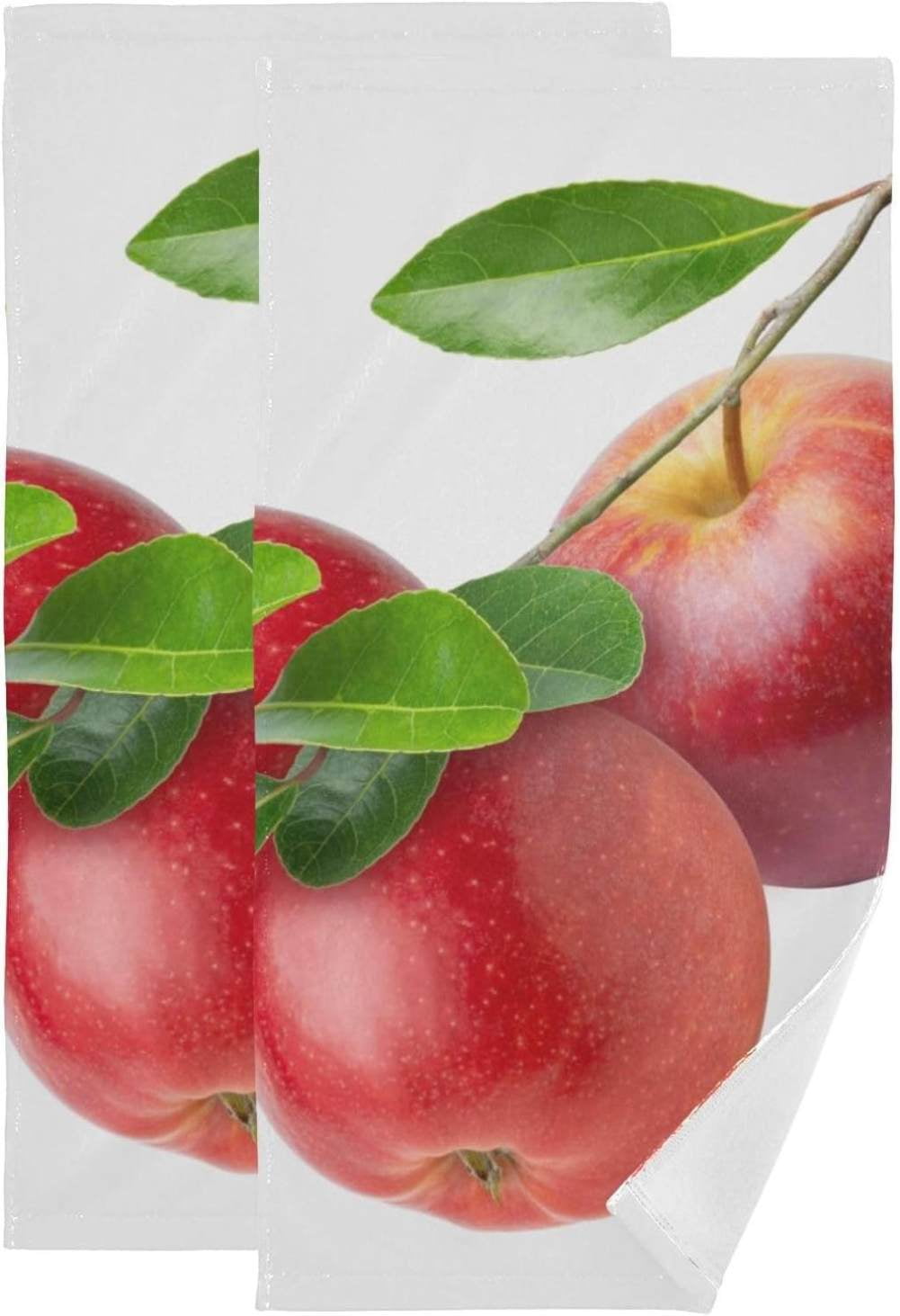 SKYSONIC 2 Pack Apples Branch Autumn Dish Towels Kitchen Towel, Fall ...