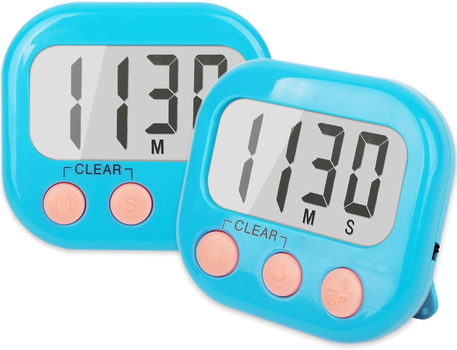 SKYSONIC 2 Pack Kitchen Timers Loud Ring Digital Timers for Cooking ...