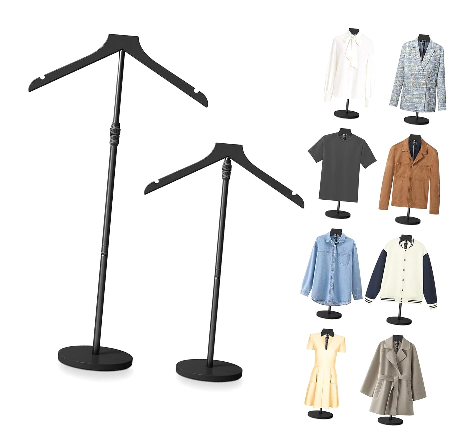 SKYSONIC 2 Pack Mannequin Torso, 30 to 41 Inch Height Shirt Display ...