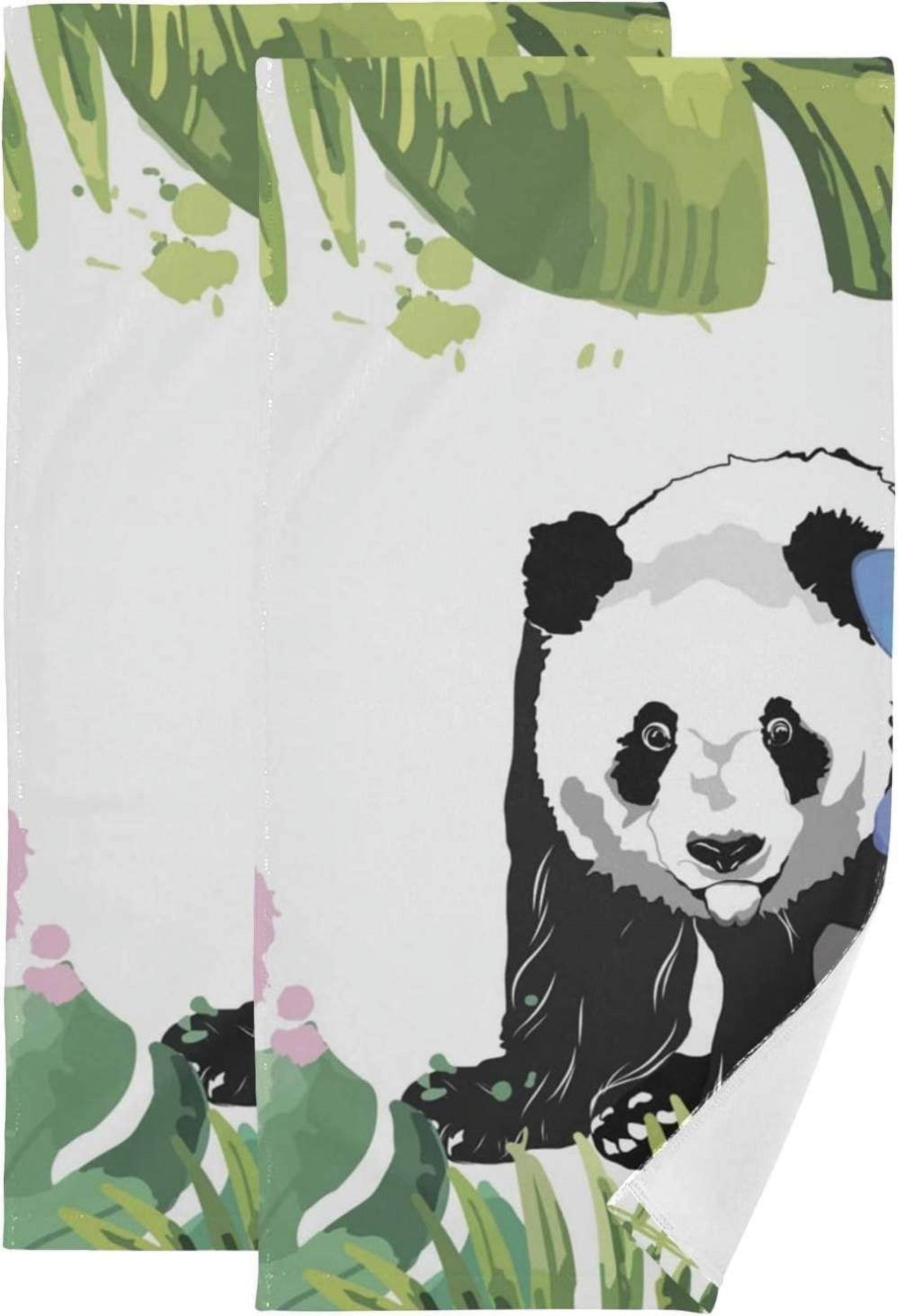 SKYSONIC 2 Pack Panda Flamingo Rabbit Hand Towels, Ultra Soft and ...