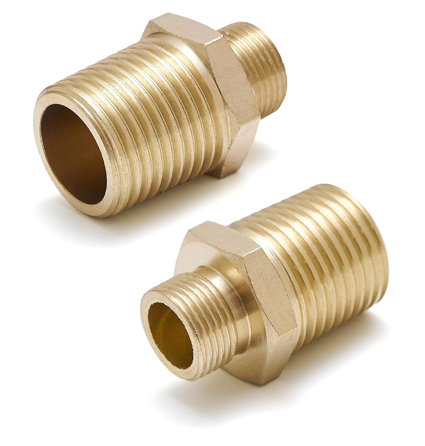 SKYSONIC 2 Pack Pipe Adapter in 3/8 Male to 1/2 Male Reducer Supply ...