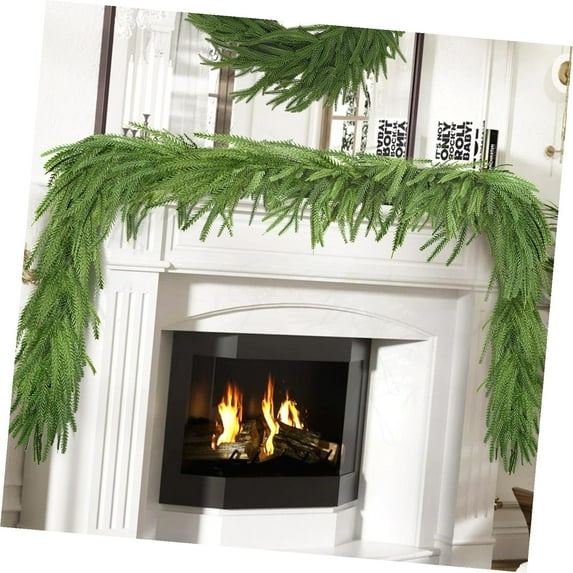 SKYSONIC 2 Pcs 6 Ft Artificial Norfolk Pine Garlands, Touch Norfolk Pine Garland, Realistic ...