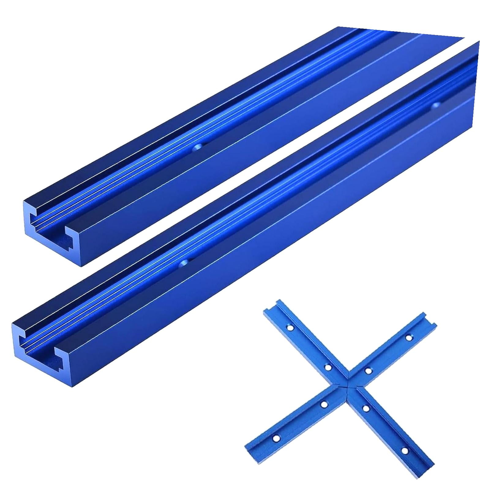 SKYSONIC 2-Piece 48-inch T-Track for Woodworking in Blue with Double ...