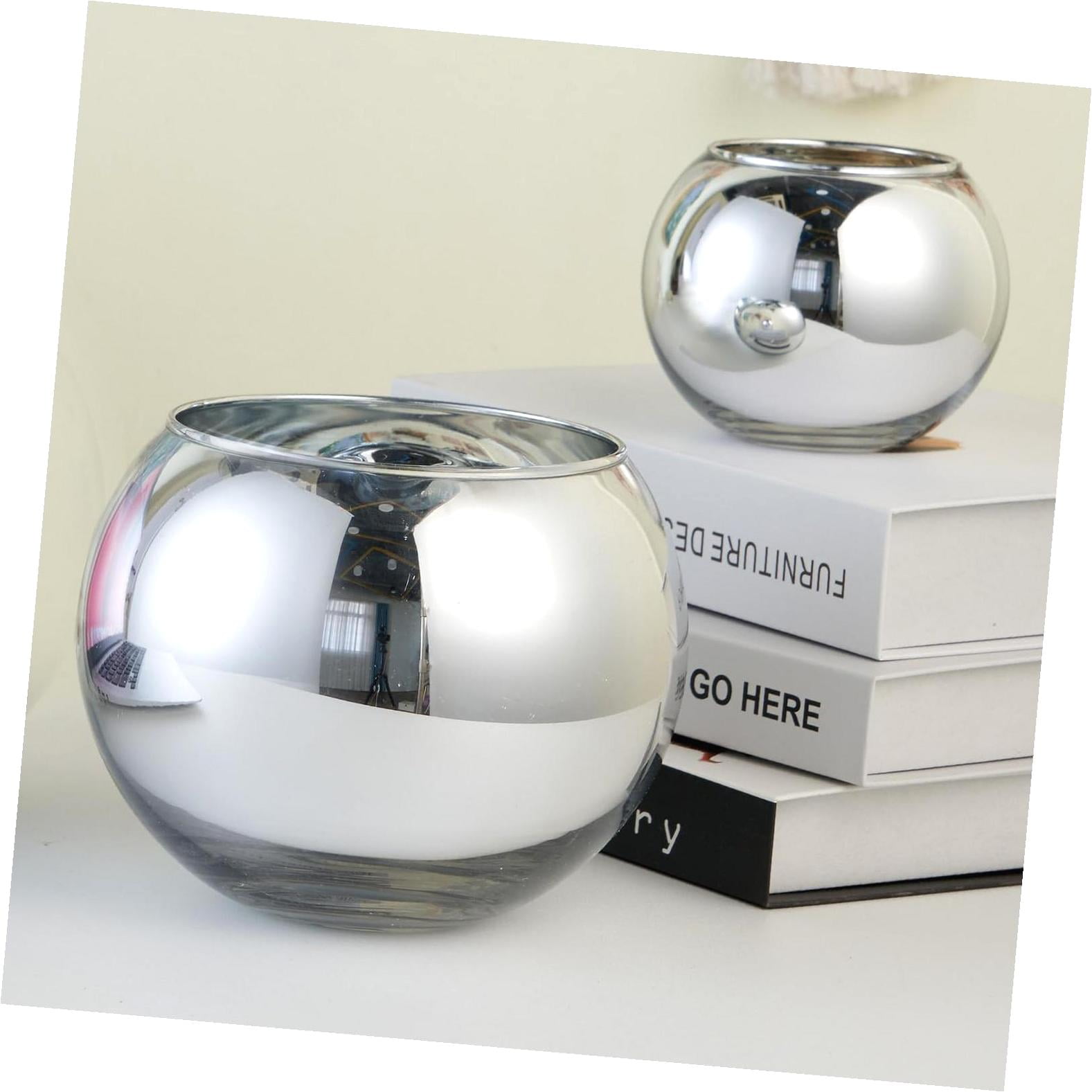 SKYSONIC 2-Piece Office Cubicle , 6'' and 4.2'' Glass Candy Dish and ...