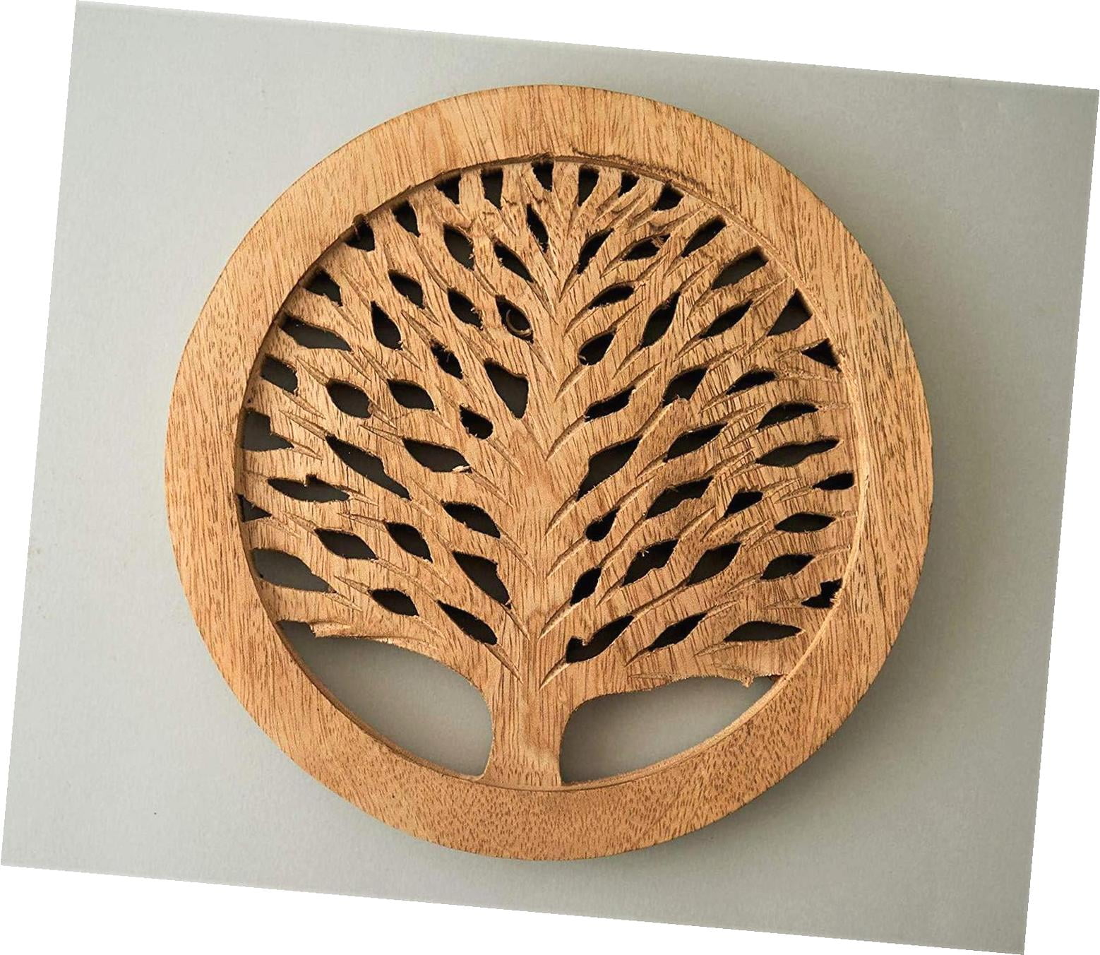 SKYSONIC 2-Piece Wooden Trivet Set for Hot Dishes, Pots, Pans, and Tea ...