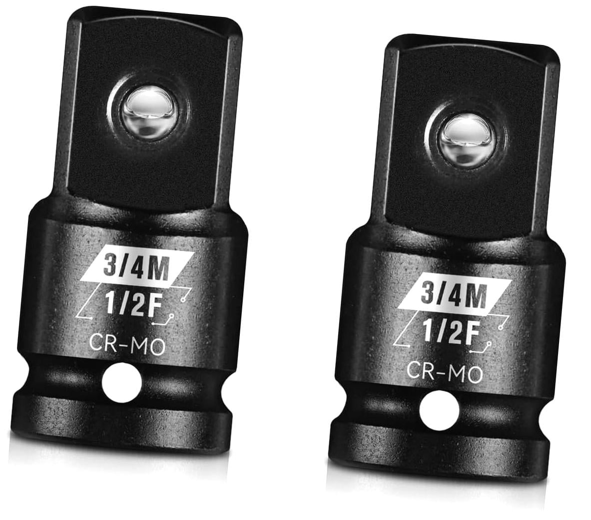 SKYSONIC 2 Pieces 1/2” F To 3/4” M Impact Socket Adapter Set, SAE Drive ...