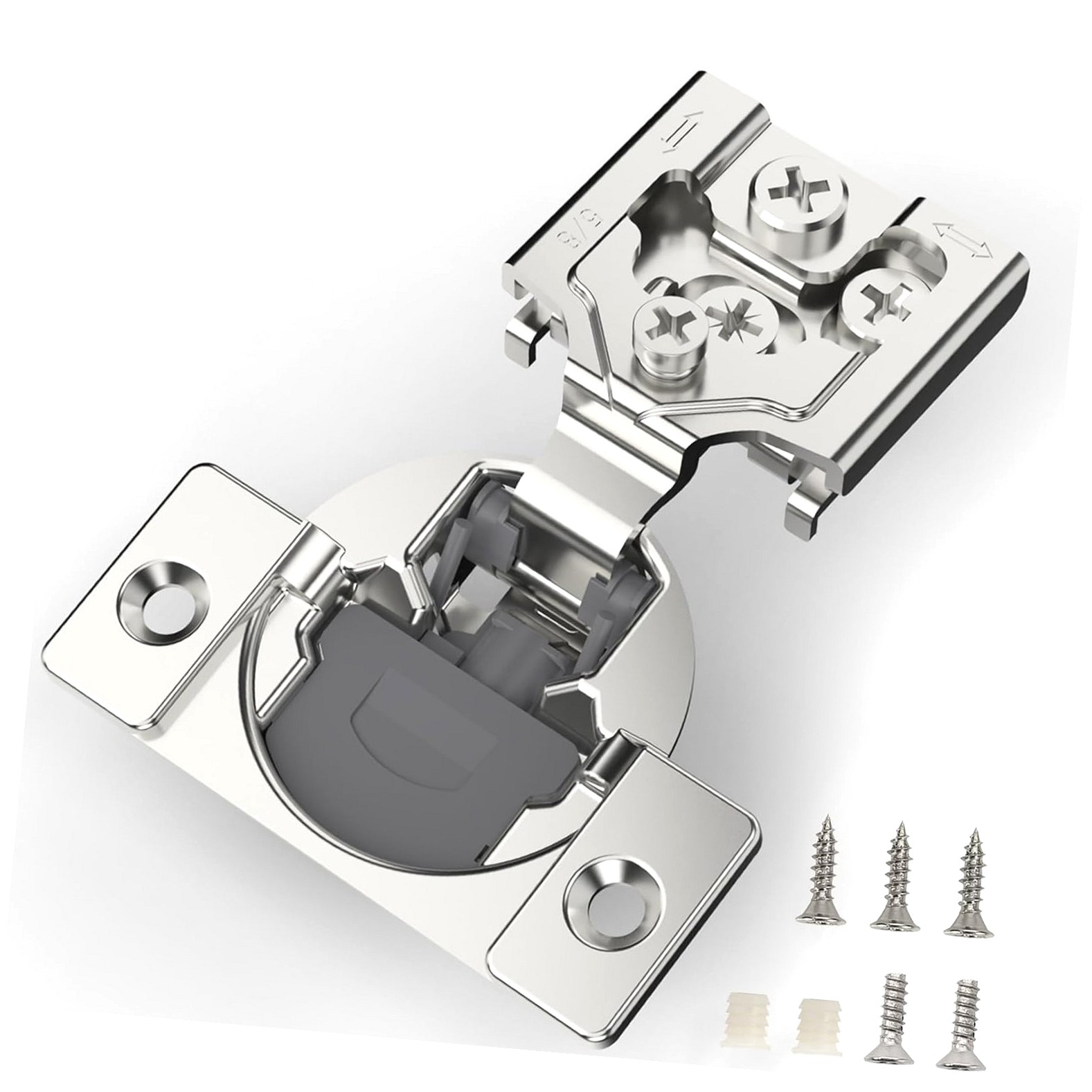 SKYSONIC 2 Pieces 5/8 inch Overlay Soft Close Hinges for Kitchen ...