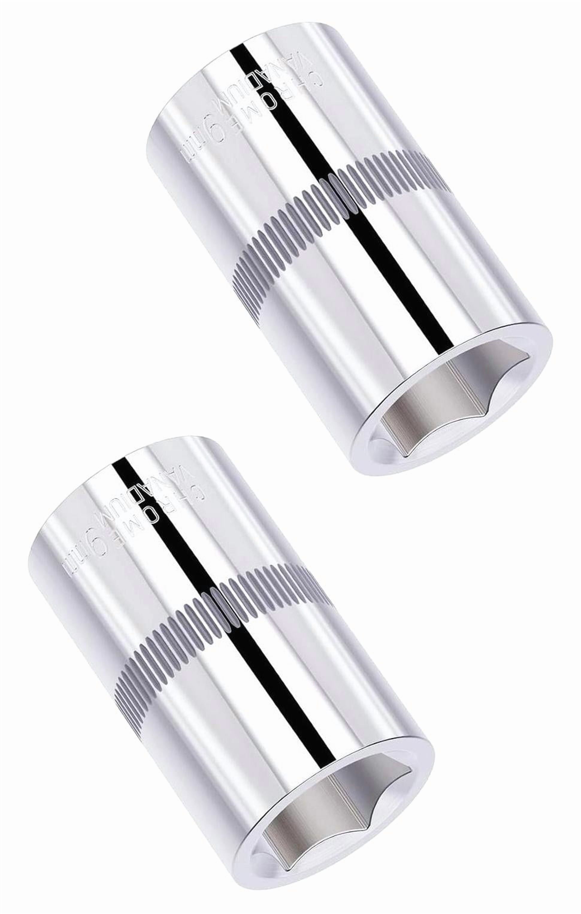 SKYSONIC 2 Pieces 9mm Shallow Socket, 1/4 Inch Drive, 6-Point, Metric ...