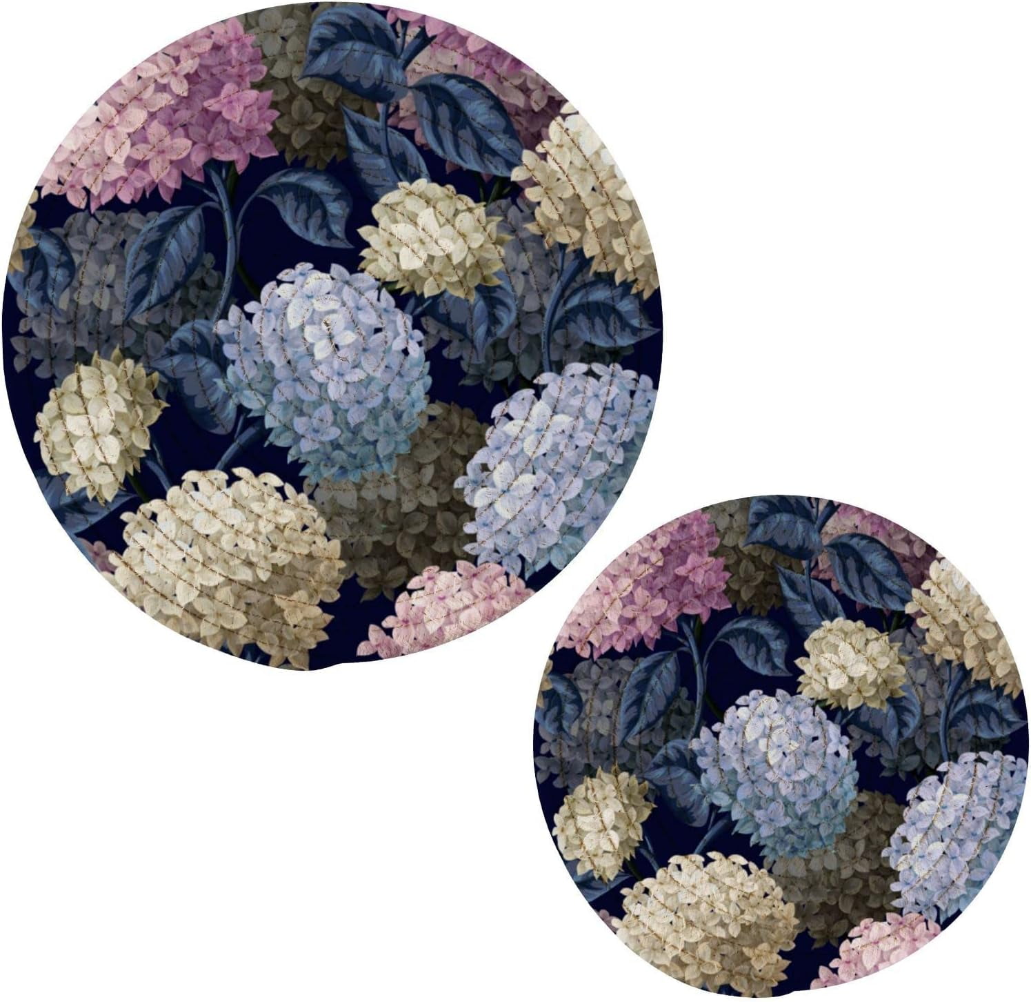 SKYSONIC 2 Pieces Hydrangeas Spring Summer Pot Holders Set Trivet Hot ...