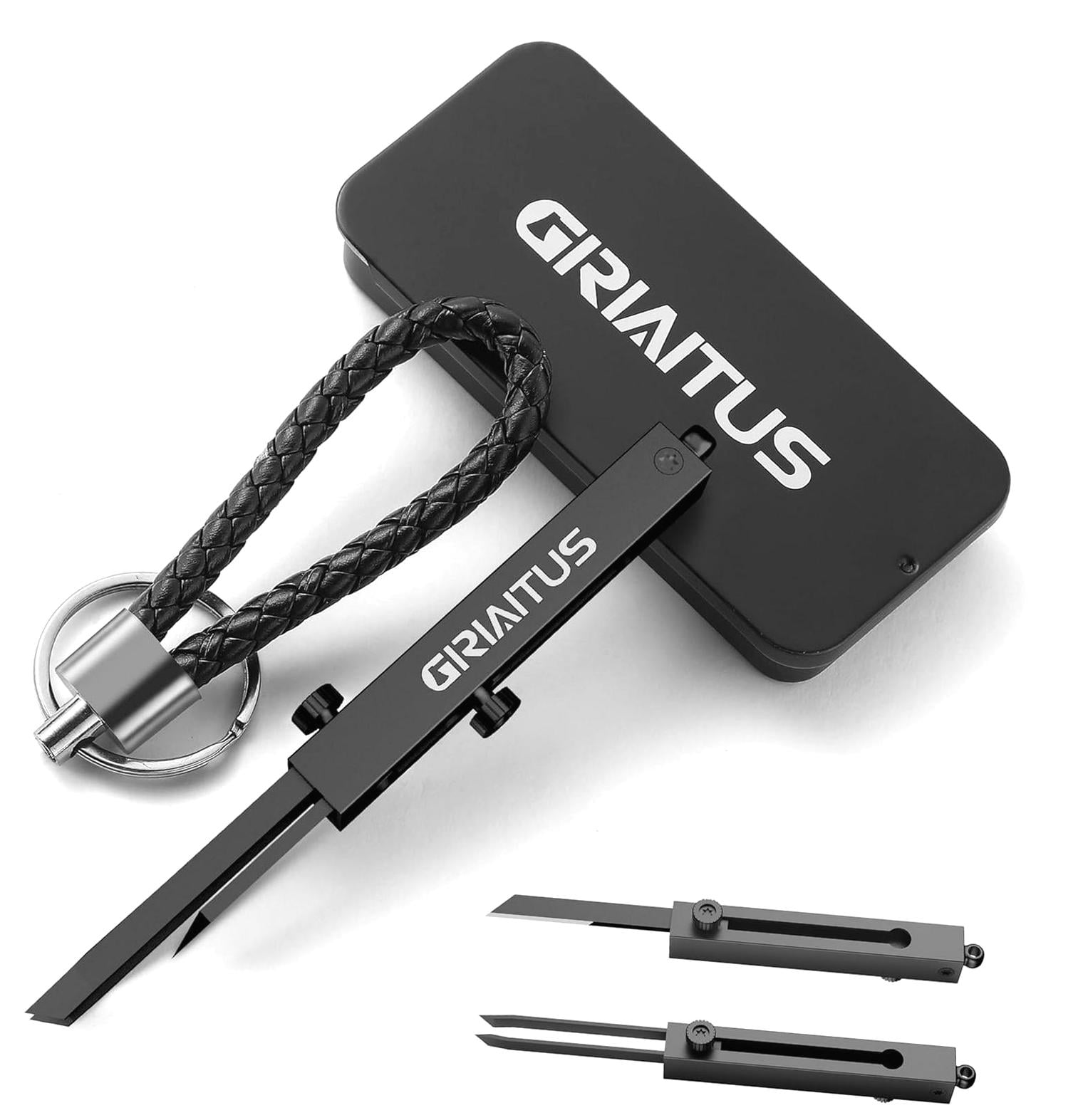 SKYSONIC 2-in-1 Keychain Tweezers Precision Retractable Multi-Tool for ...