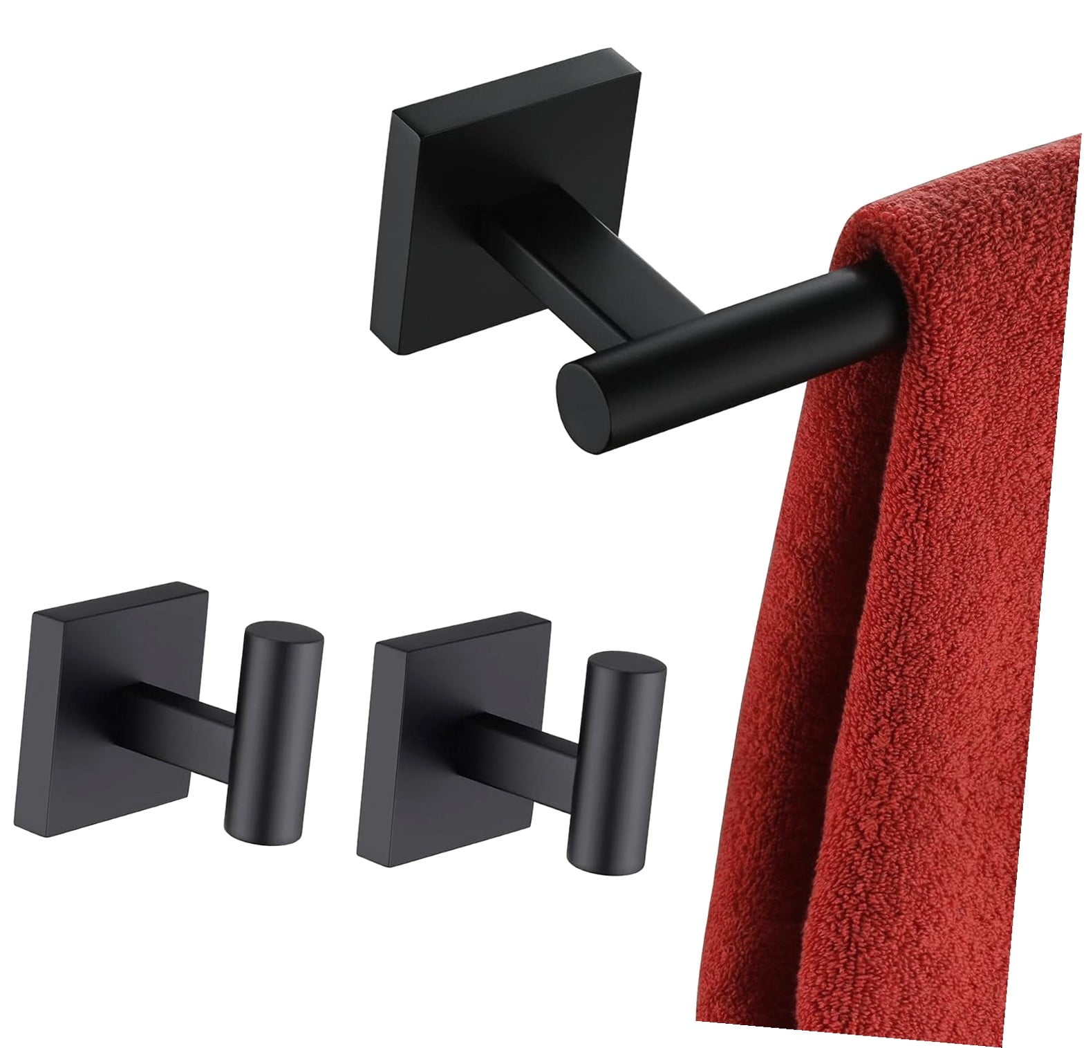 SKYSONIC 20 Inch Bars Rails Bathroom Robe Coat 2 Pack Matte B4005BK-L20 ...