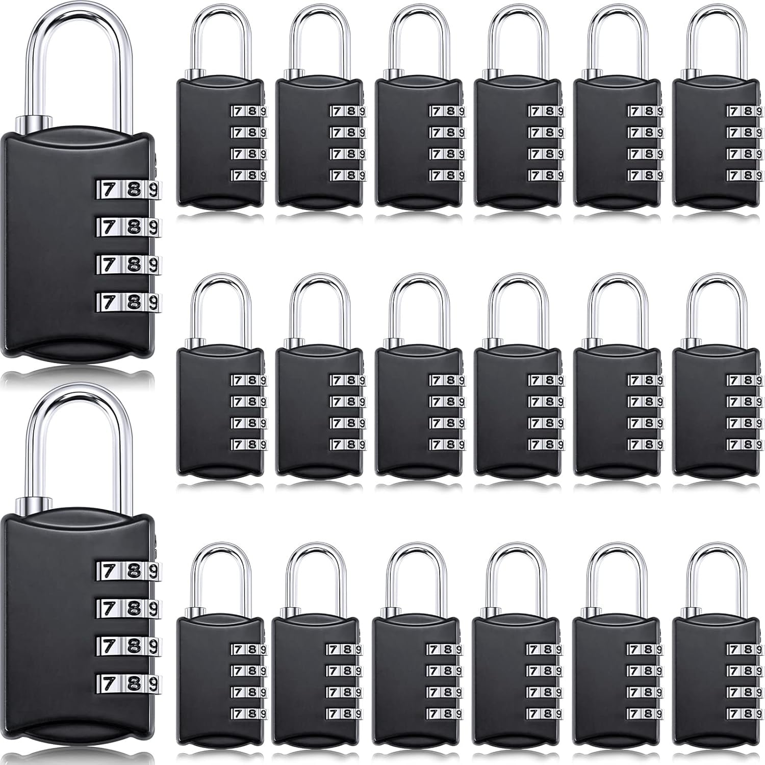 SKYSONIC 20 Pcs 4 Digit Combination Lock Small Combo Luggage Number ...