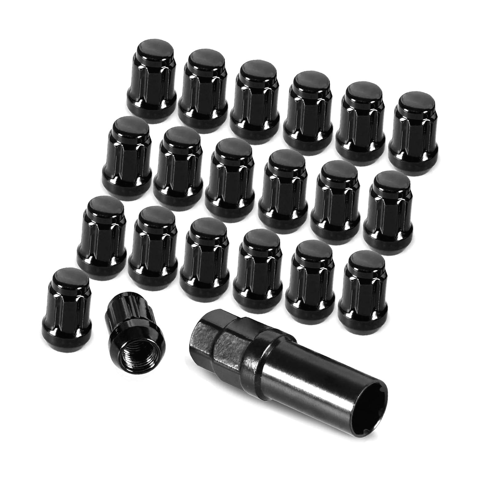 SKYSONIC 20-Piece 1.38 Inches Wheel Lug Nuts M12x1.5 Spline Close End ...